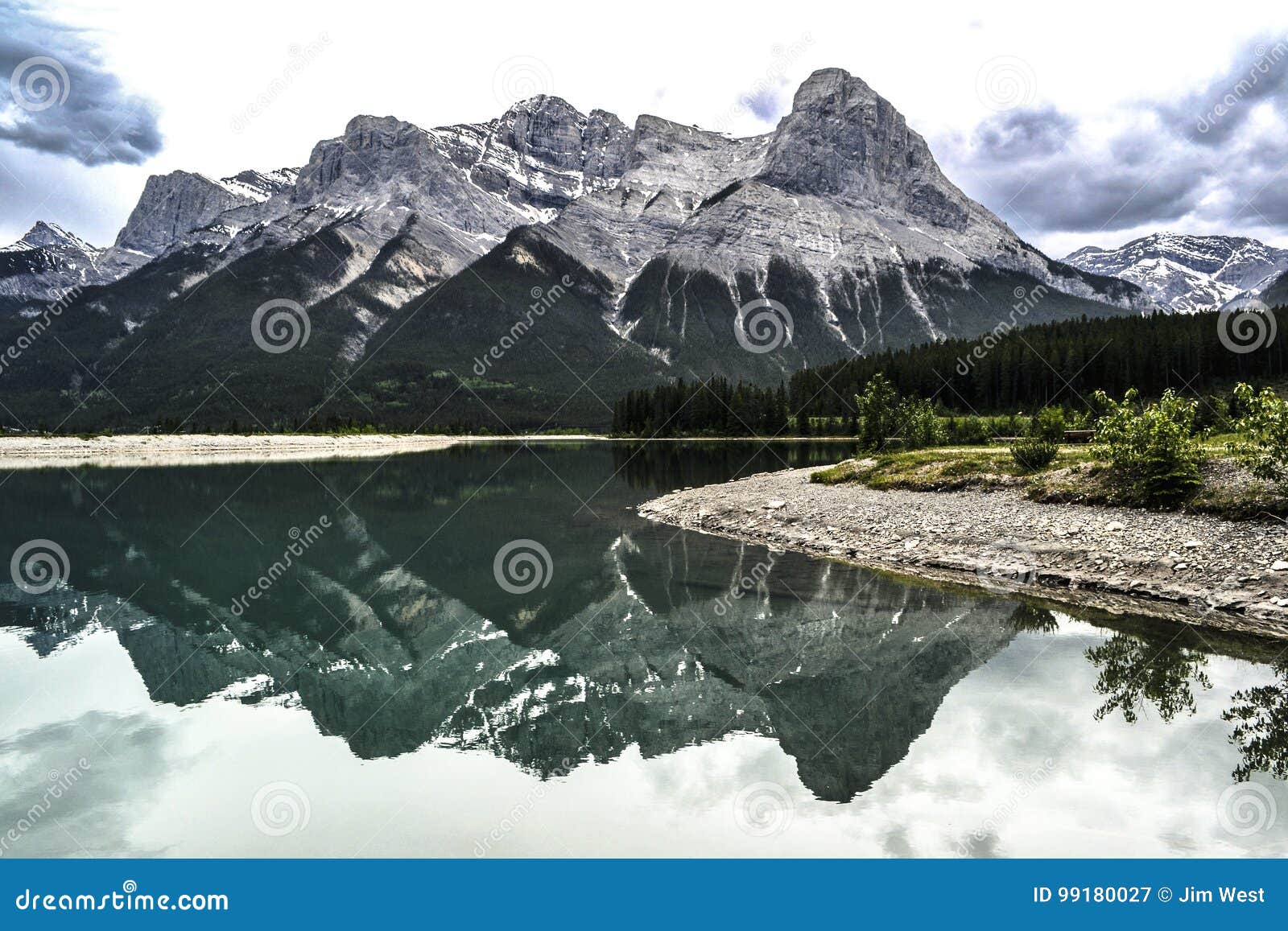 Perfect Mountain Reflections Stock Image - Image of perfect, trees ...