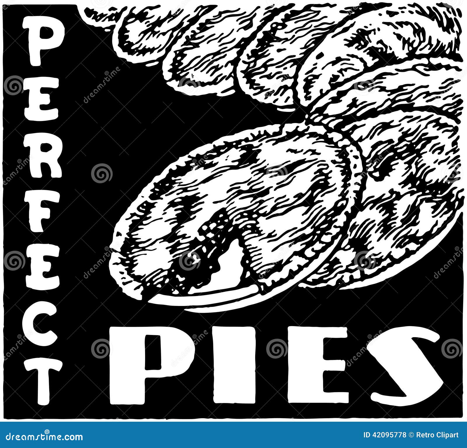 Perfect Pies stock vector. Illustration of retro, pastry - 42095778