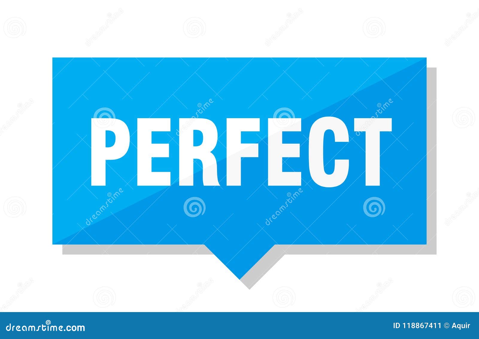 Perfect price tag stock vector. Illustration of blue - 118867411