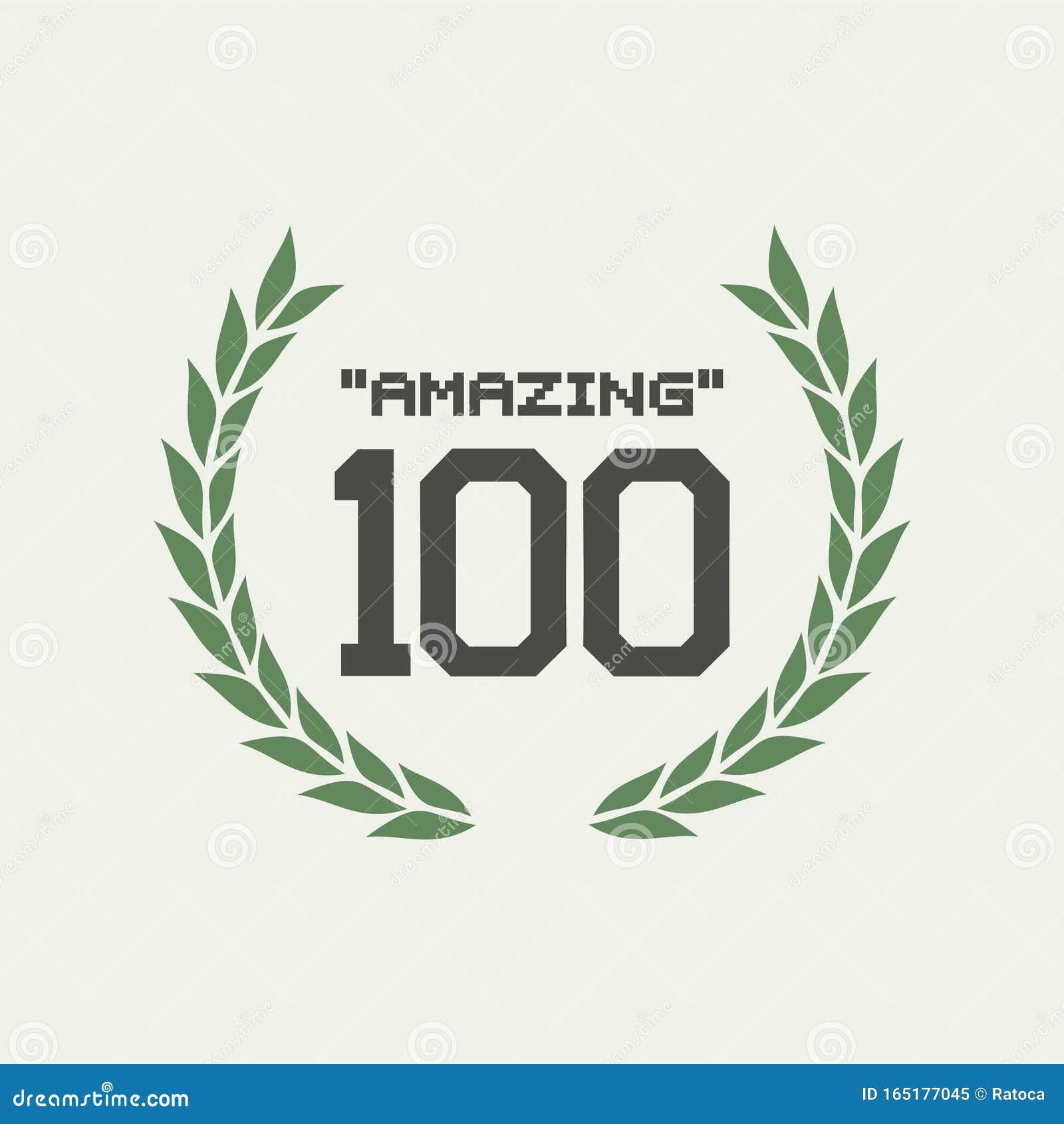 Perfect 100 rank points stock vector. Illustration of abstract - 165177045