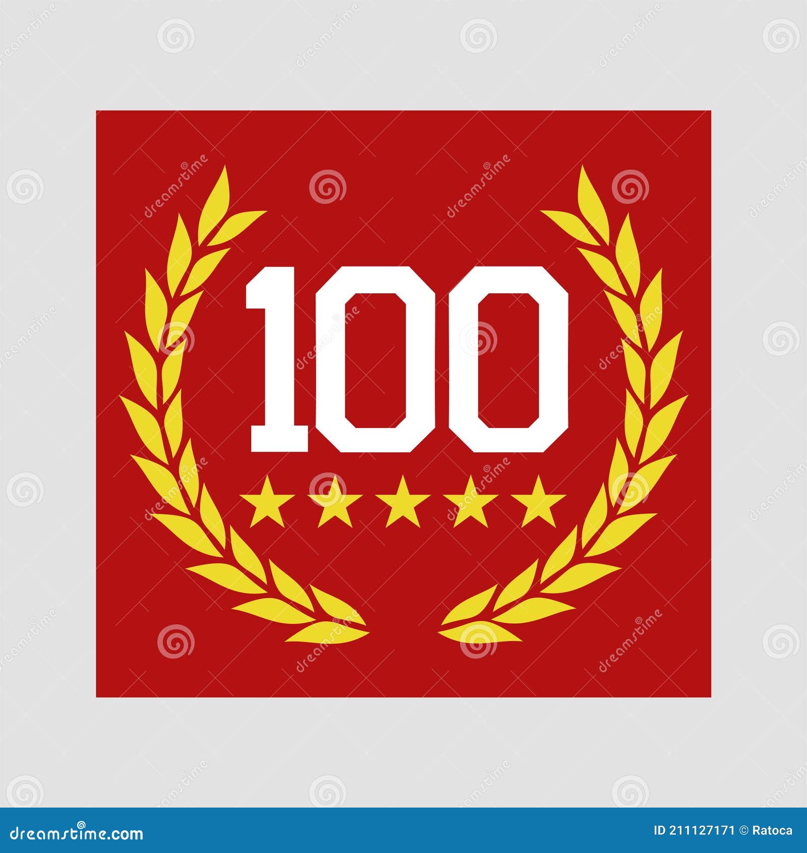 Perfect 100 rank points stock vector. Illustration of label - 211127171