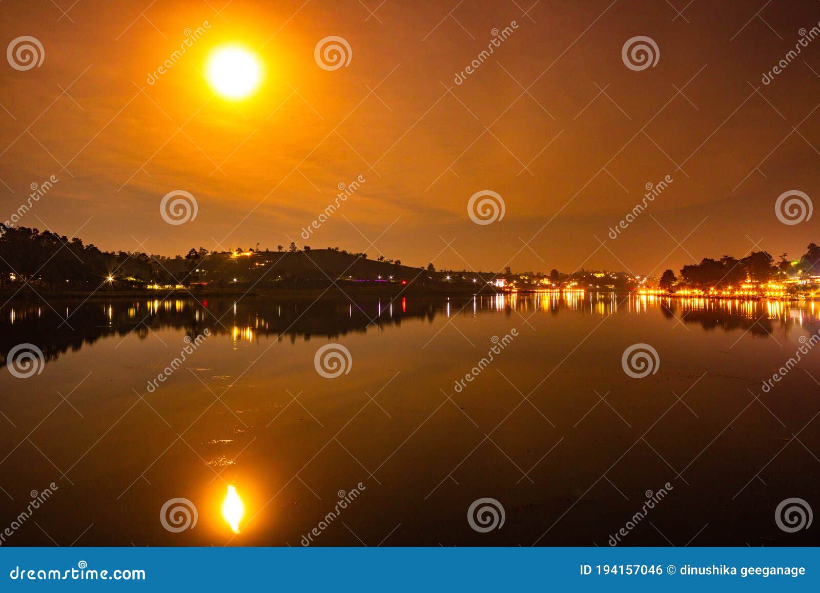 Perfect Reflection at Night Stock Photo - Image of reflection, night ...
