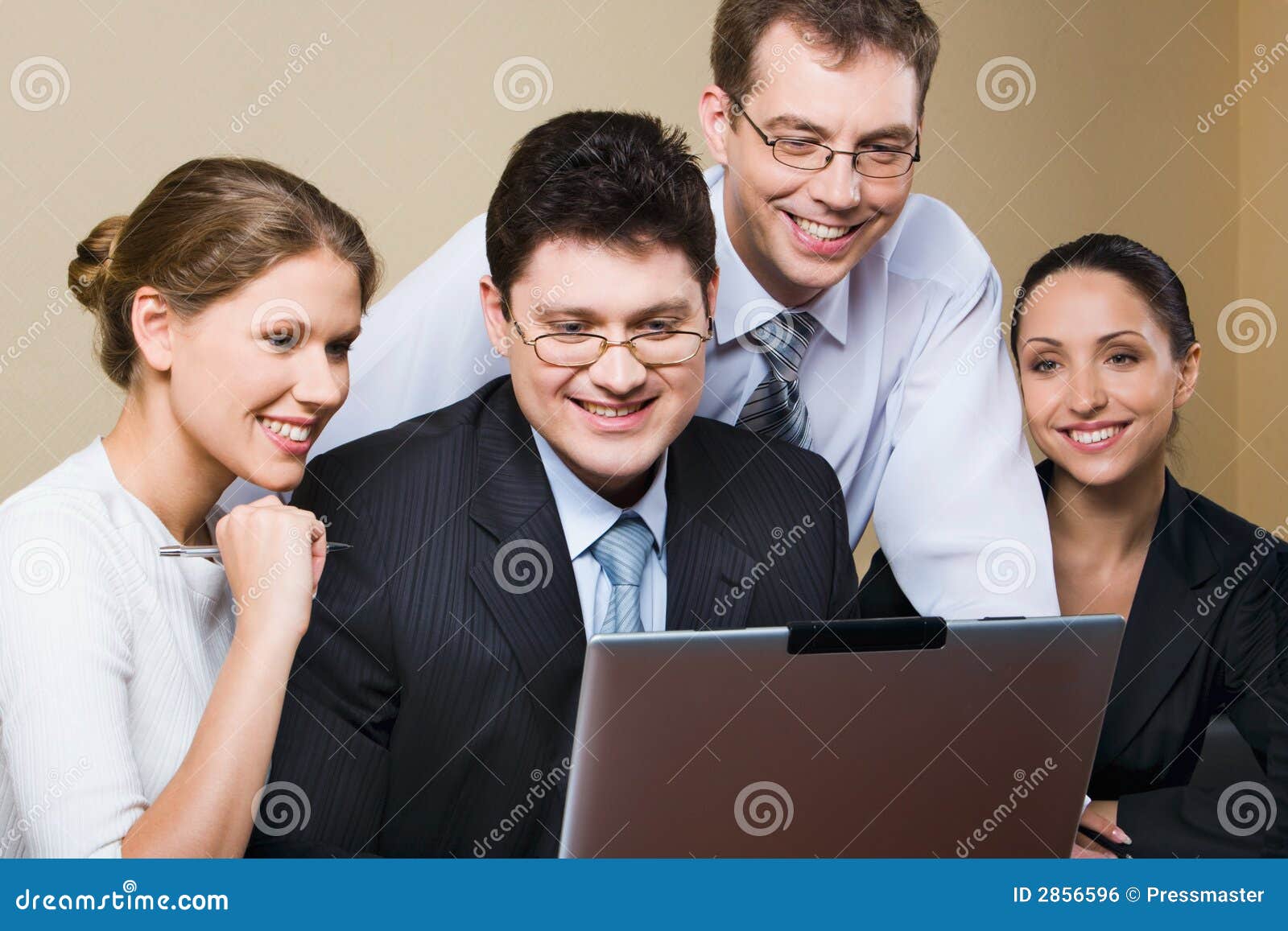 Perfect result of teamwork stock photo. Image of laptop - 2856596