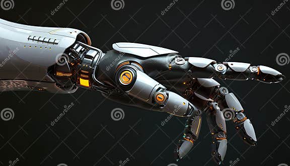 Perfect Robotic Hand on Background. Stock Illustration - Illustration ...