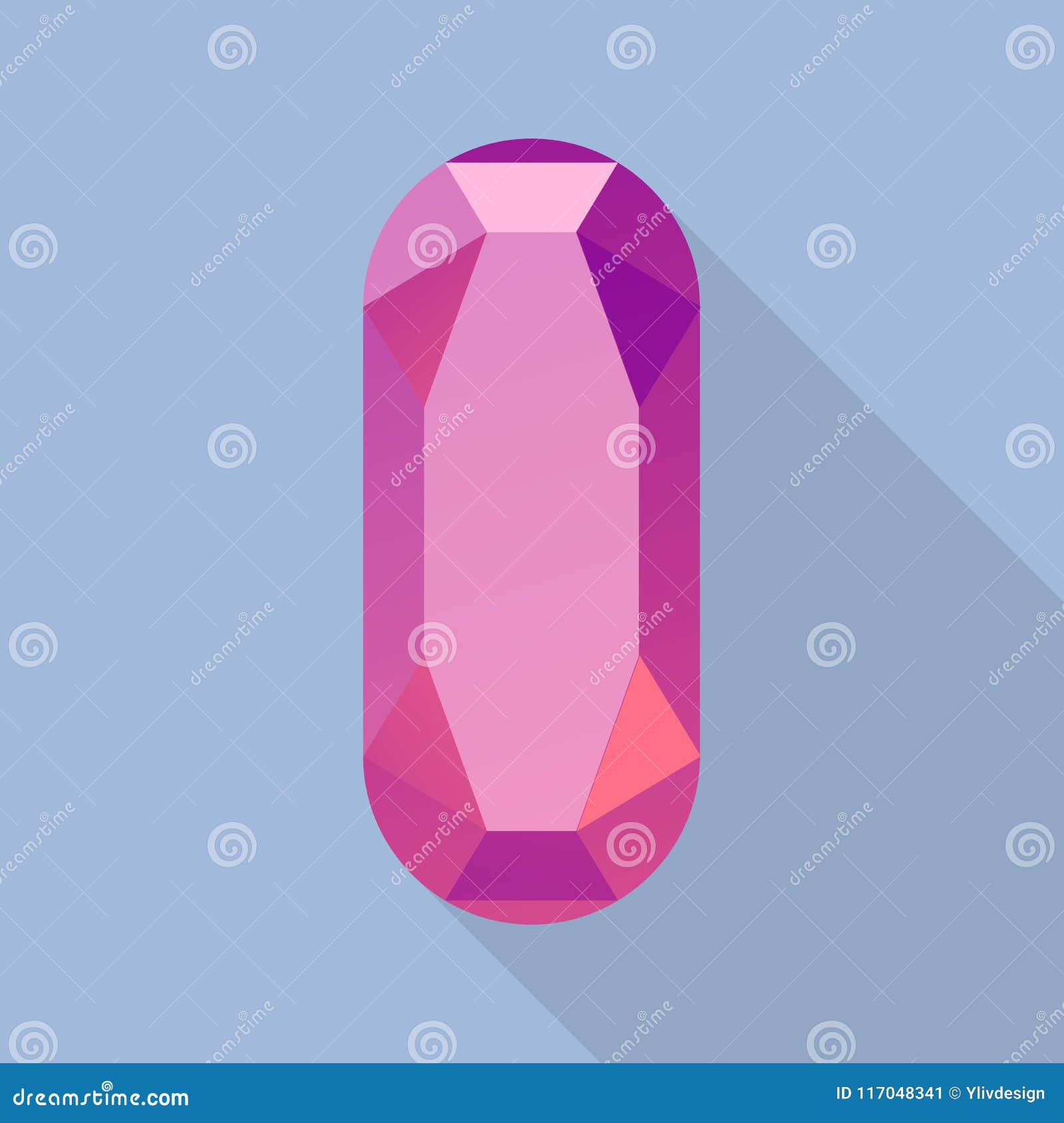 Perfect Ruby Icon, Flat Style Stock Vector - Illustration of jewelry ...