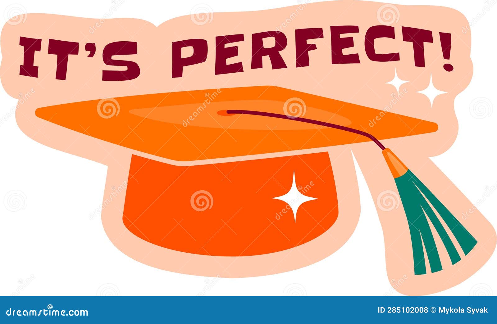 It is Perfect School Sticker Stock Vector - Illustration of education ...