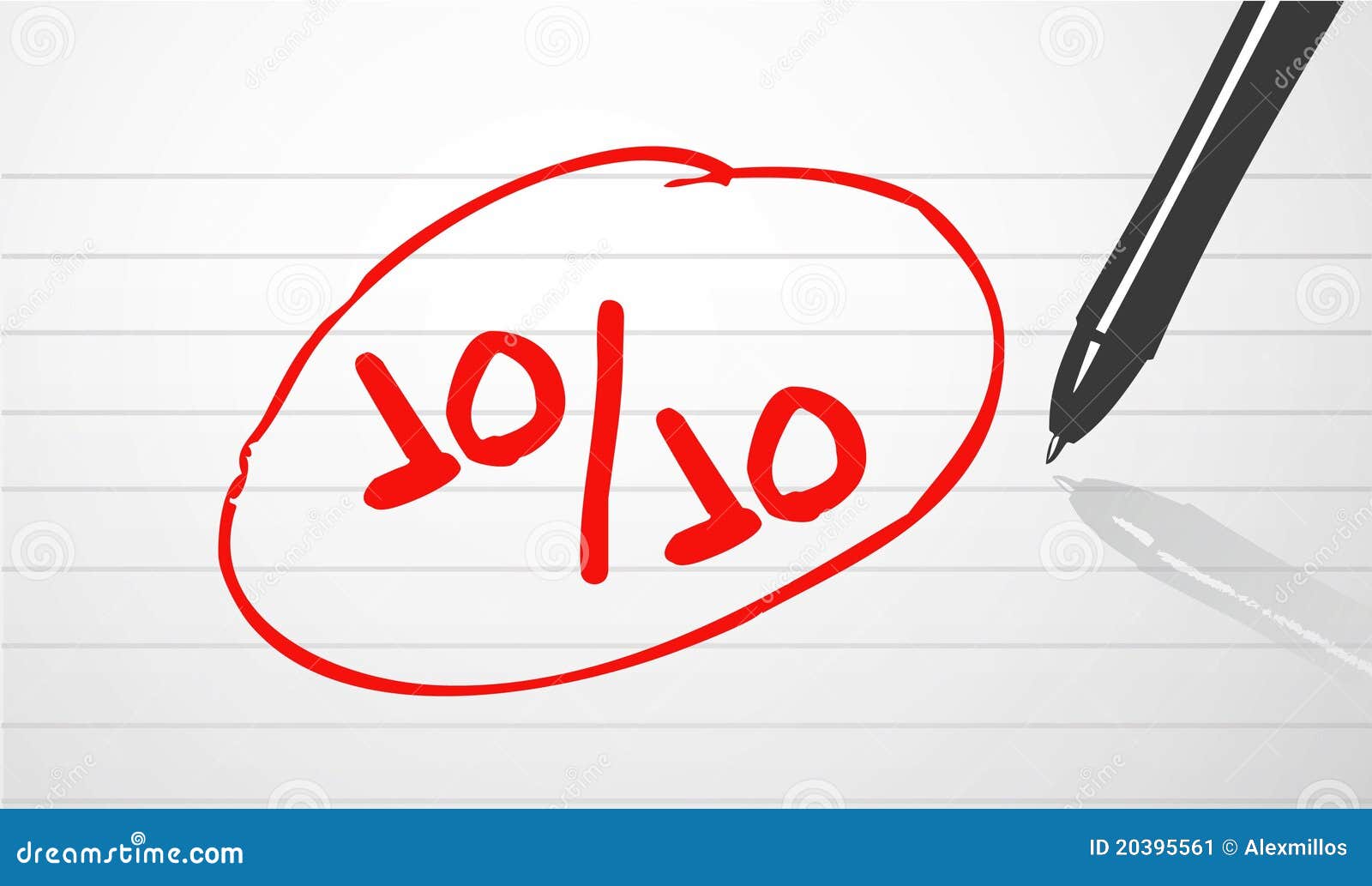 Perfect score concept stock illustration. Illustration of pencil - 20395561