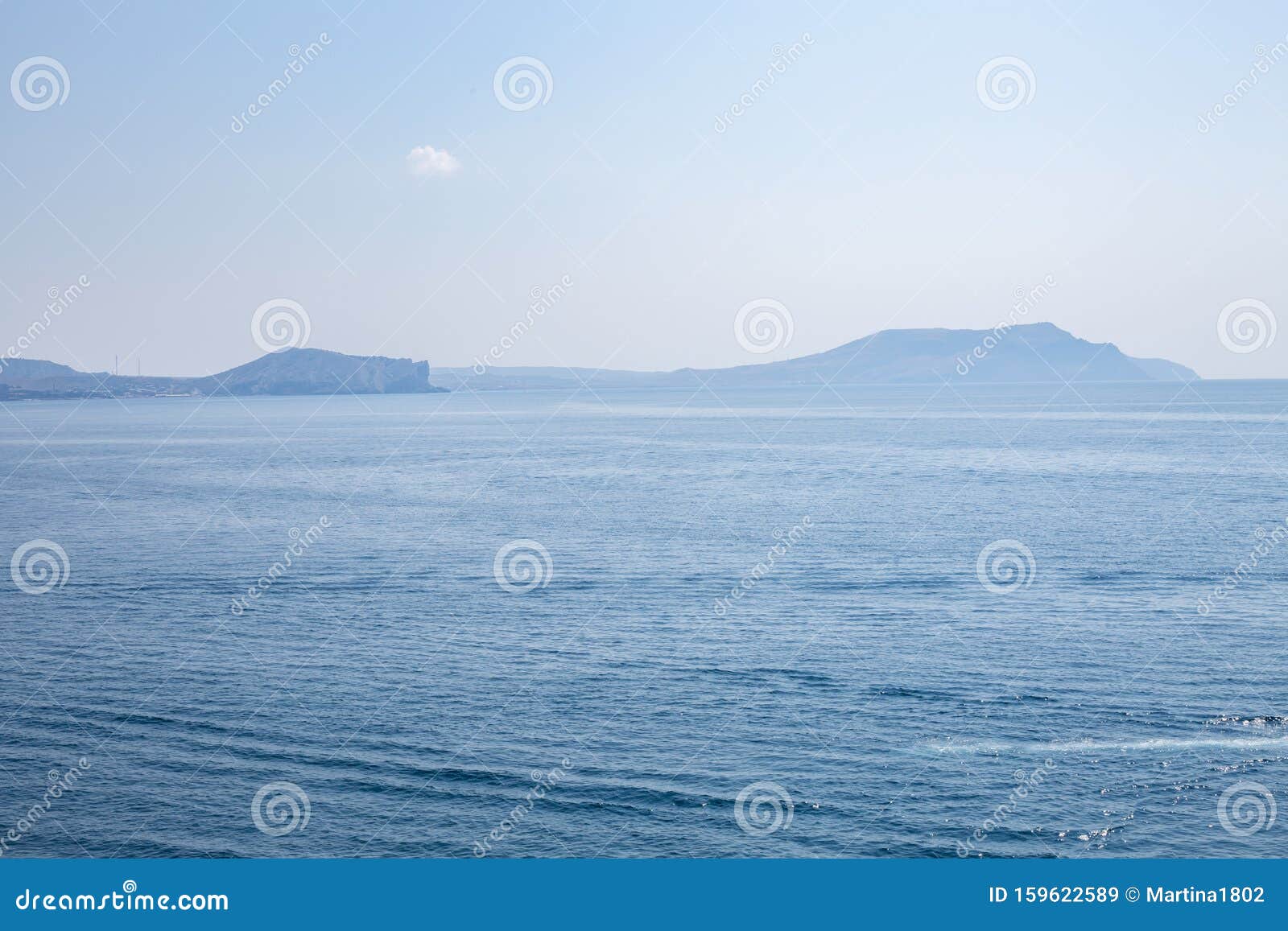 Blue seascape stock image. Image of scene, summer, ocean - 159622589