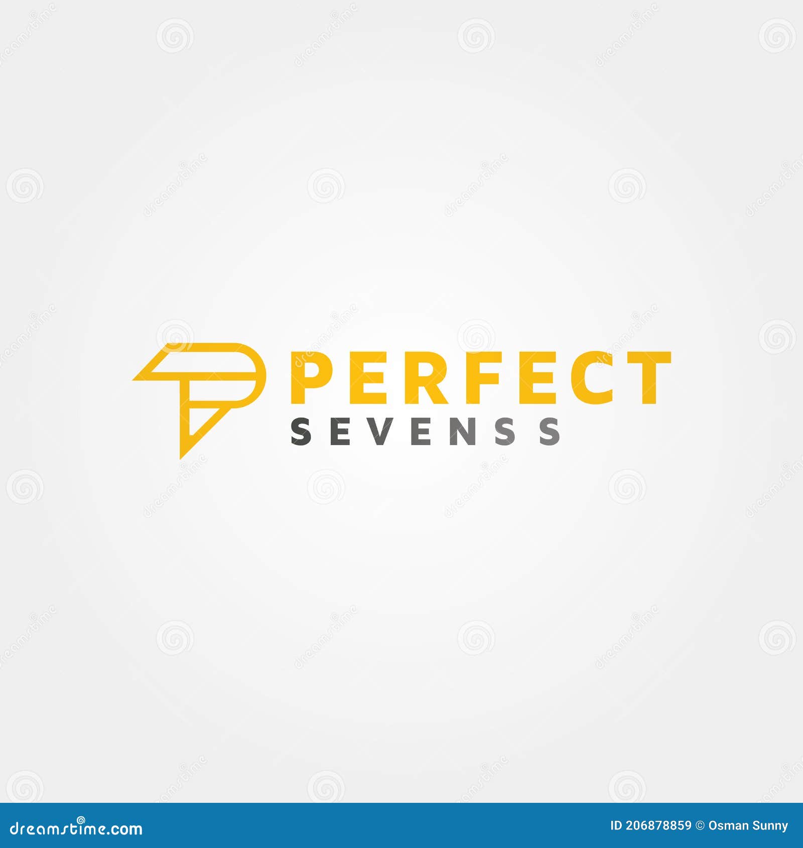 Perfect Sevens P7 Logo Design Template Idea Stock Illustration ...
