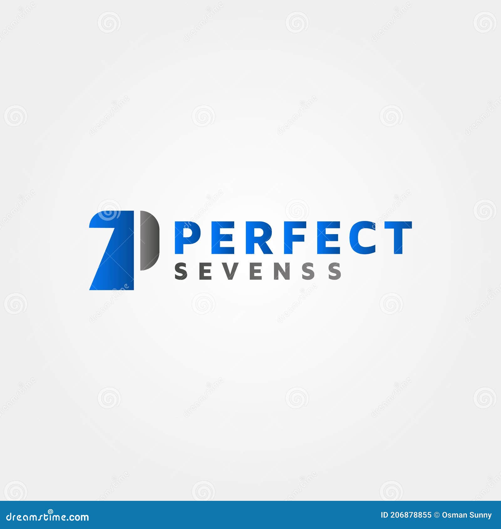 Perfect Sevens P7 Logo Design Template Inspiration Stock Illustration ...