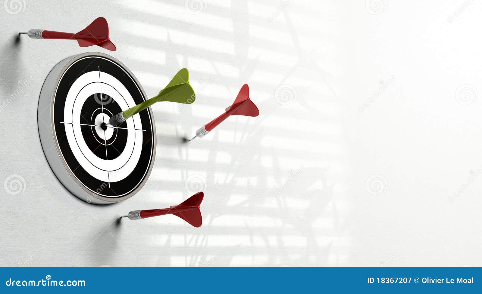 Perfect Shot Dart and Target Center Stock Illustration - Illustration ...