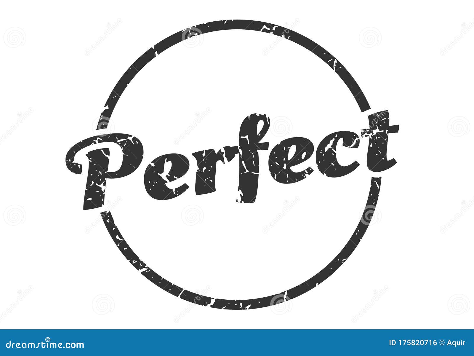 Perfect Sign. Perfect Round Vintage Stamp Stock Vector - Illustration ...