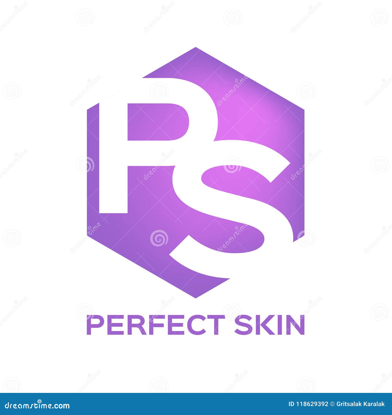 Perfect skin logo icon and stock vector. Illustration of care - 118629392