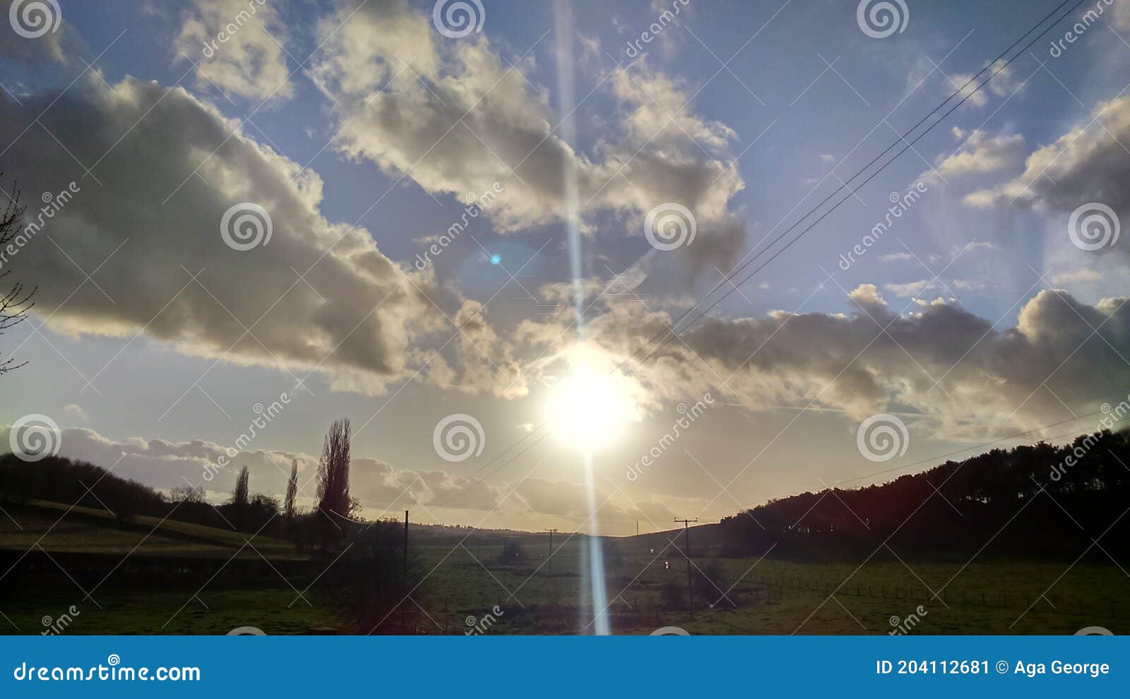 Perfect sky blue stock image. Image of afterglow, horizon - 204112681