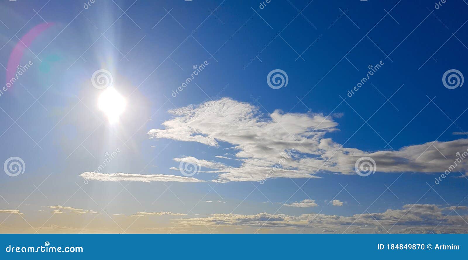 Perfect Sky Clouds Background Stock Photo - Image of white, orange ...