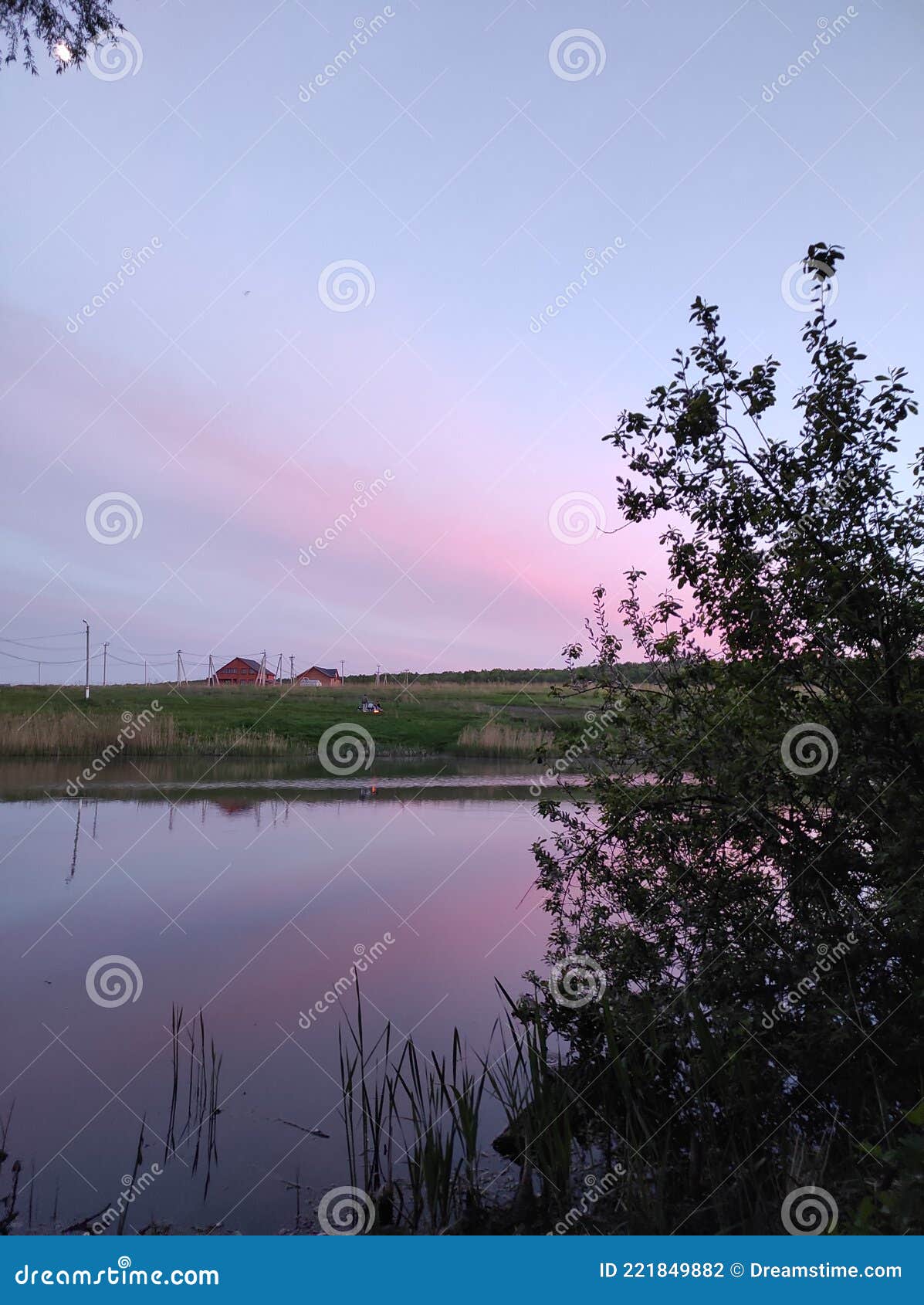 Perfect sky and pink lake stock photo. Image of perfect - 221849882