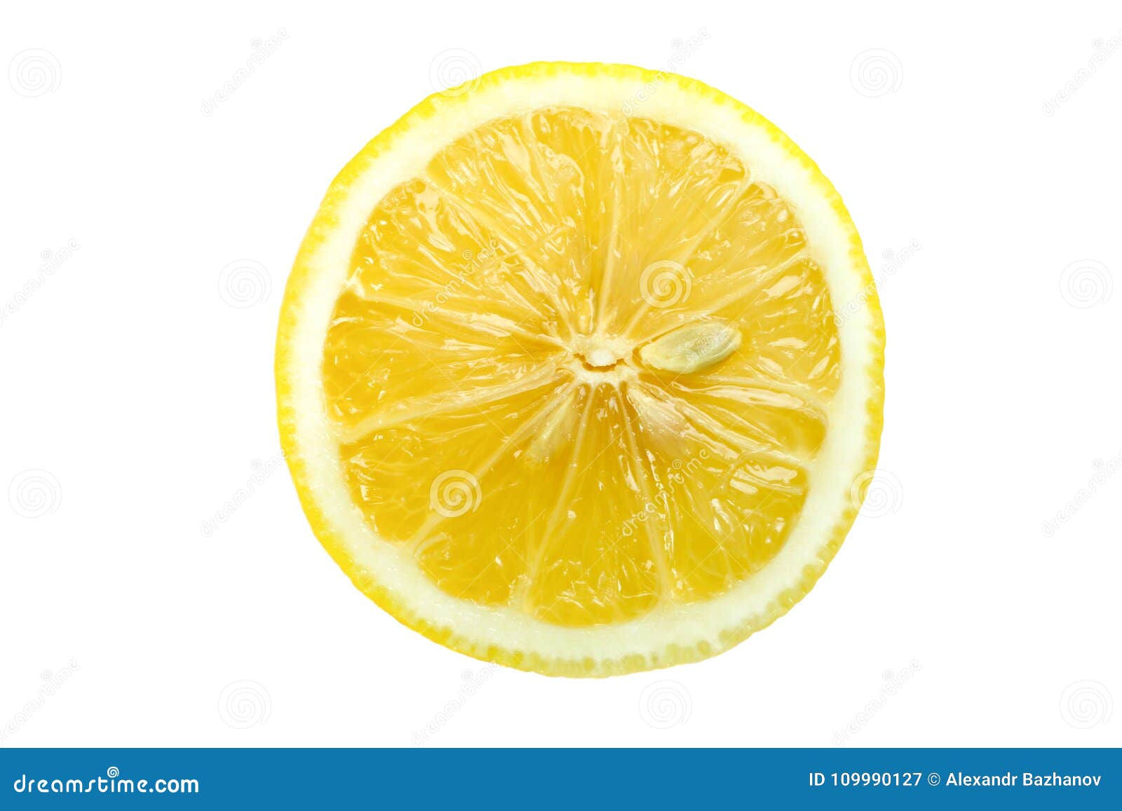 Perfect slice of lemon stock image. Image of plant, citrus - 109990127