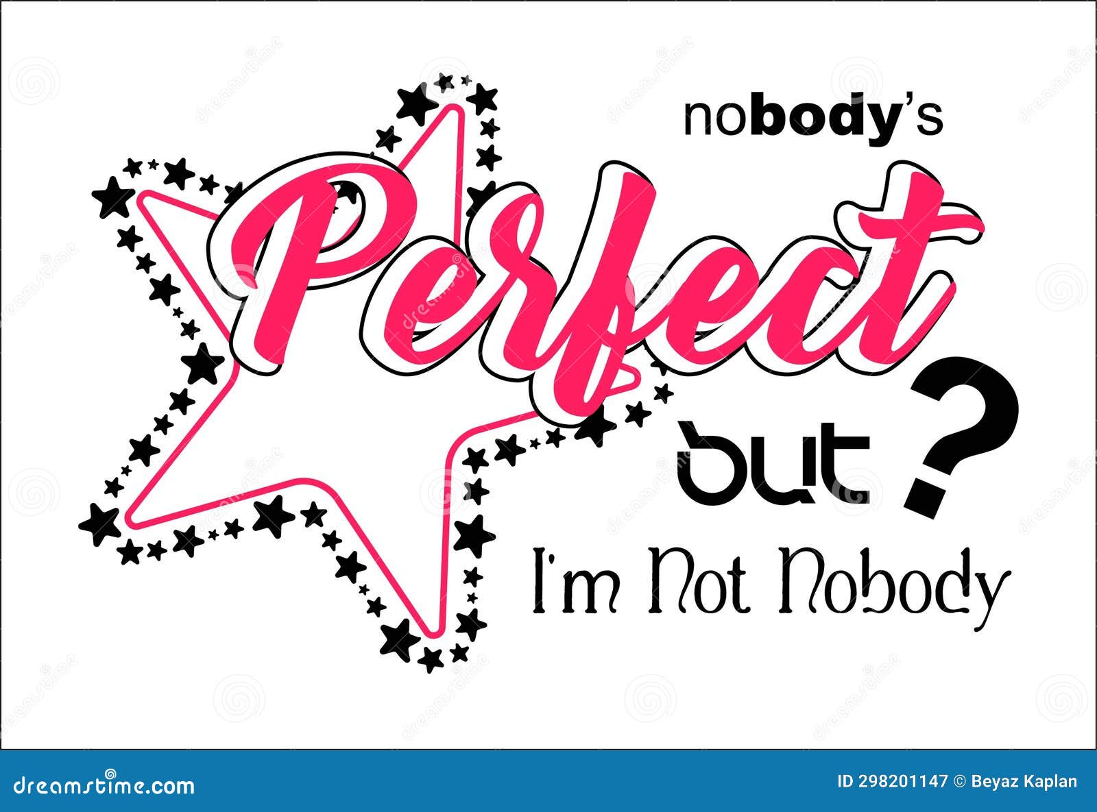 Perfect Slogan Text Design and Stars Effect. Effective Pattern Stock ...