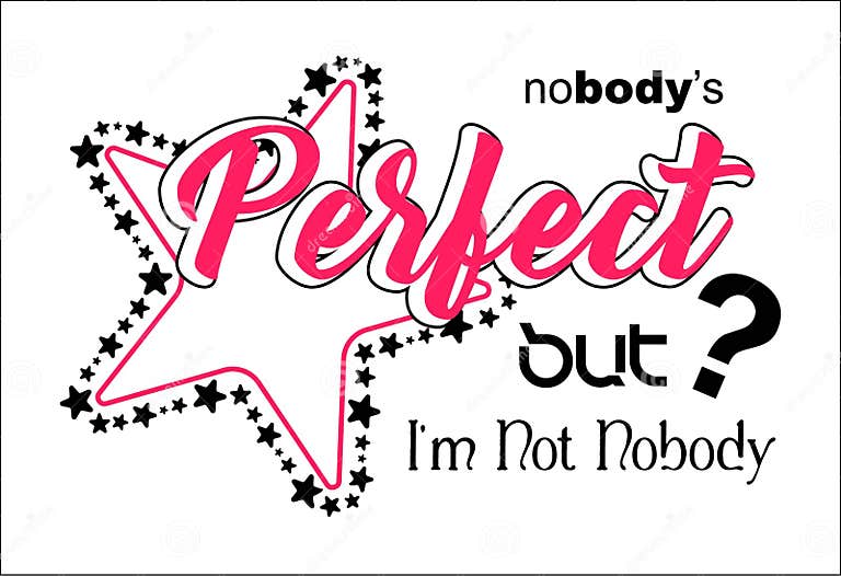 Perfect Slogan Text Design and Stars Effect. Effective Pattern Stock ...