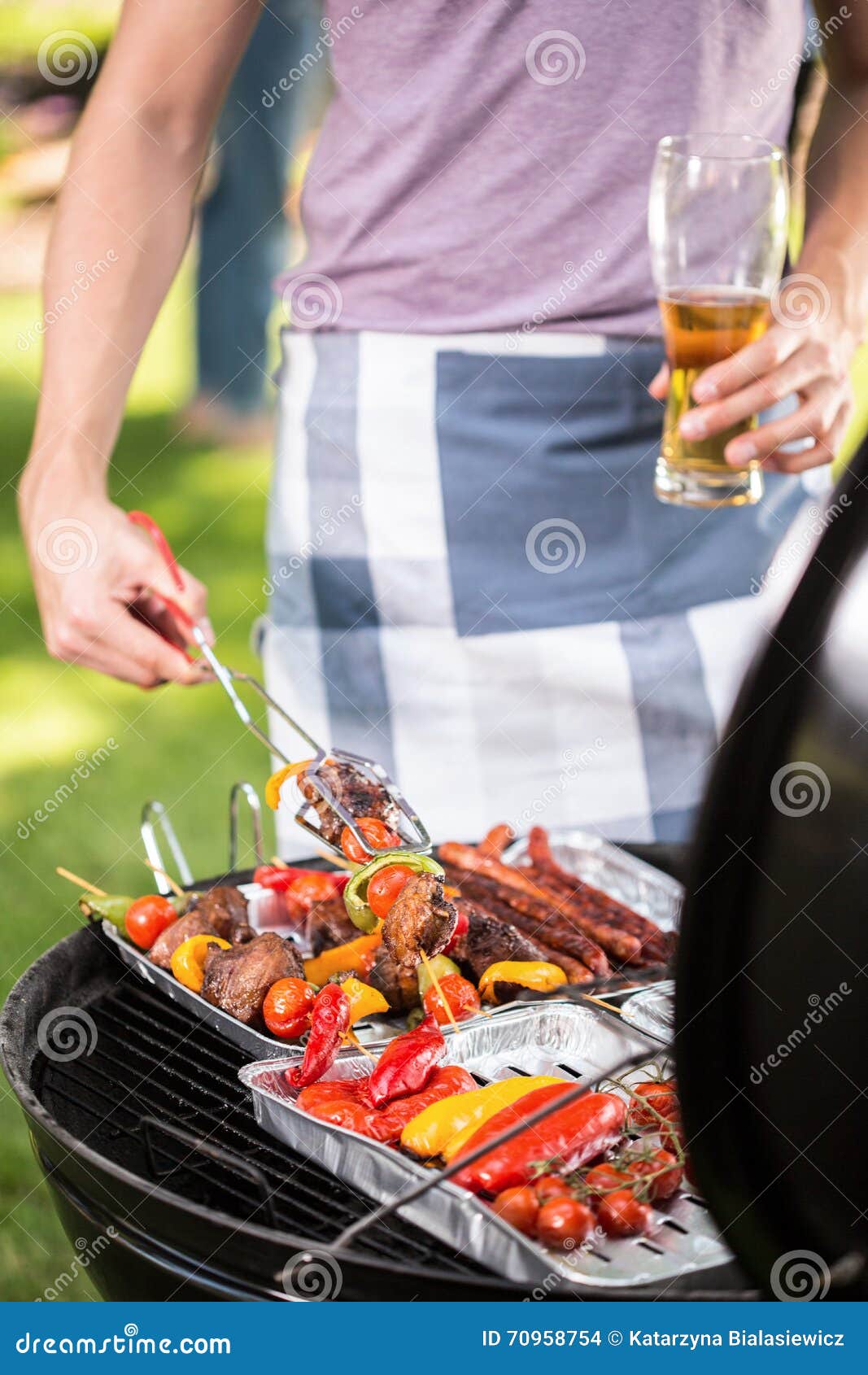 Perfect Snacks for Young Man Stock Photo - Image of smiling, barbecue ...