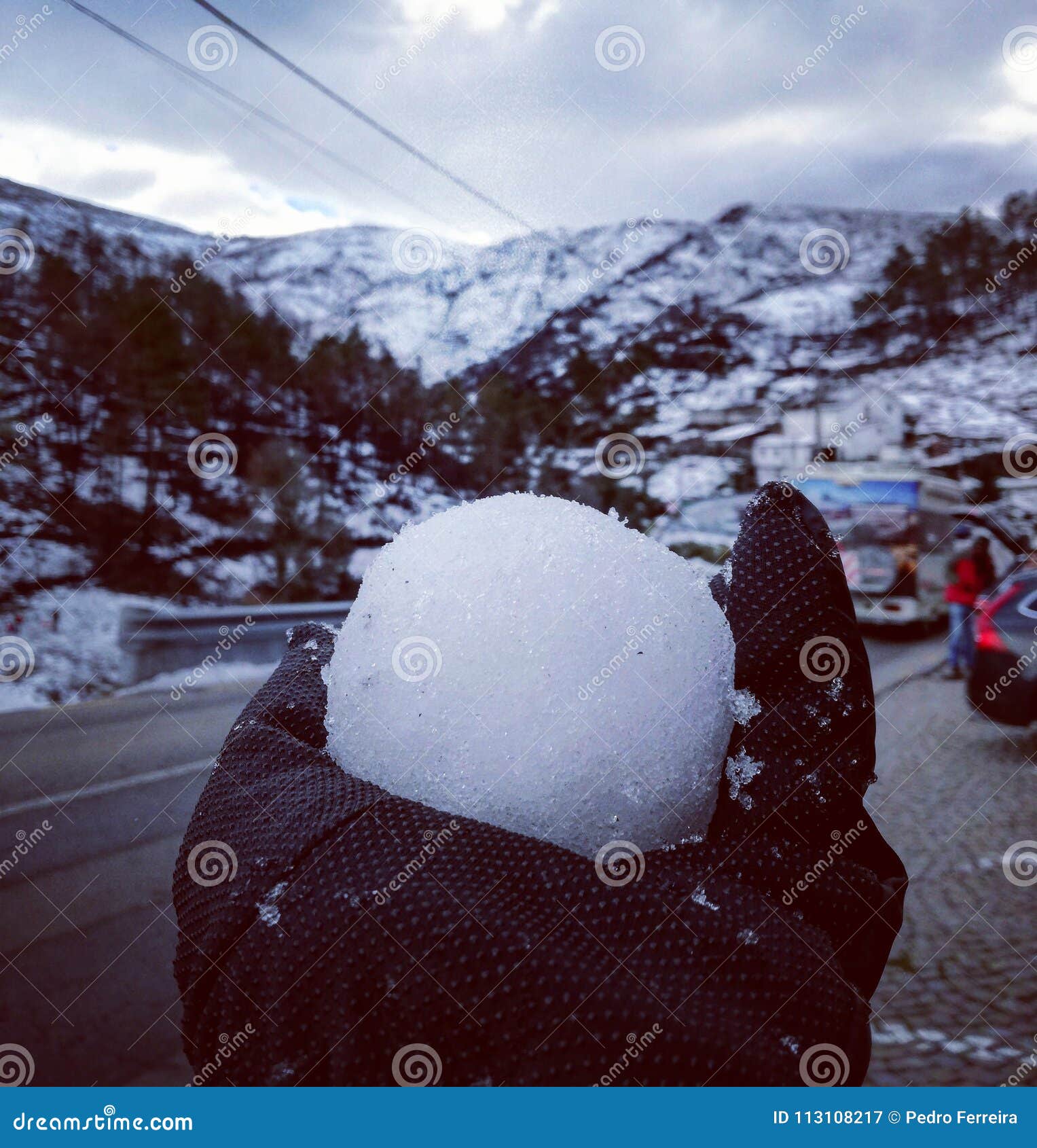 Perfect snowball stock image. Image of travel, winter - 113108217