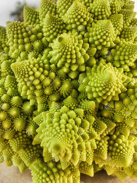 Perfect Spiral, Broccoli Romanesco Stock Photo - Image of diet, bright ...