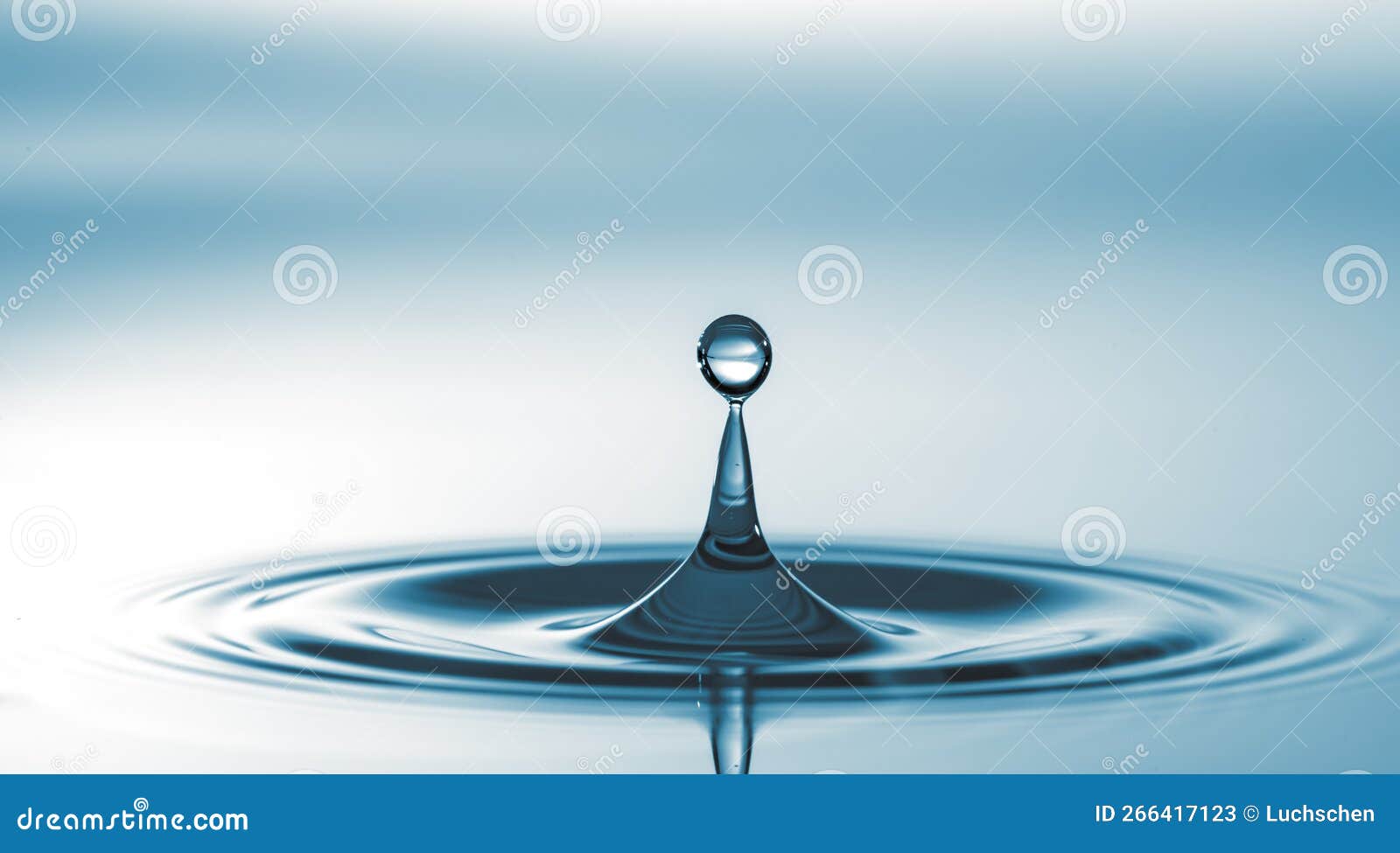 Perfect Splash of Water Drop on a Mirror Surface Stock Image - Image of ...