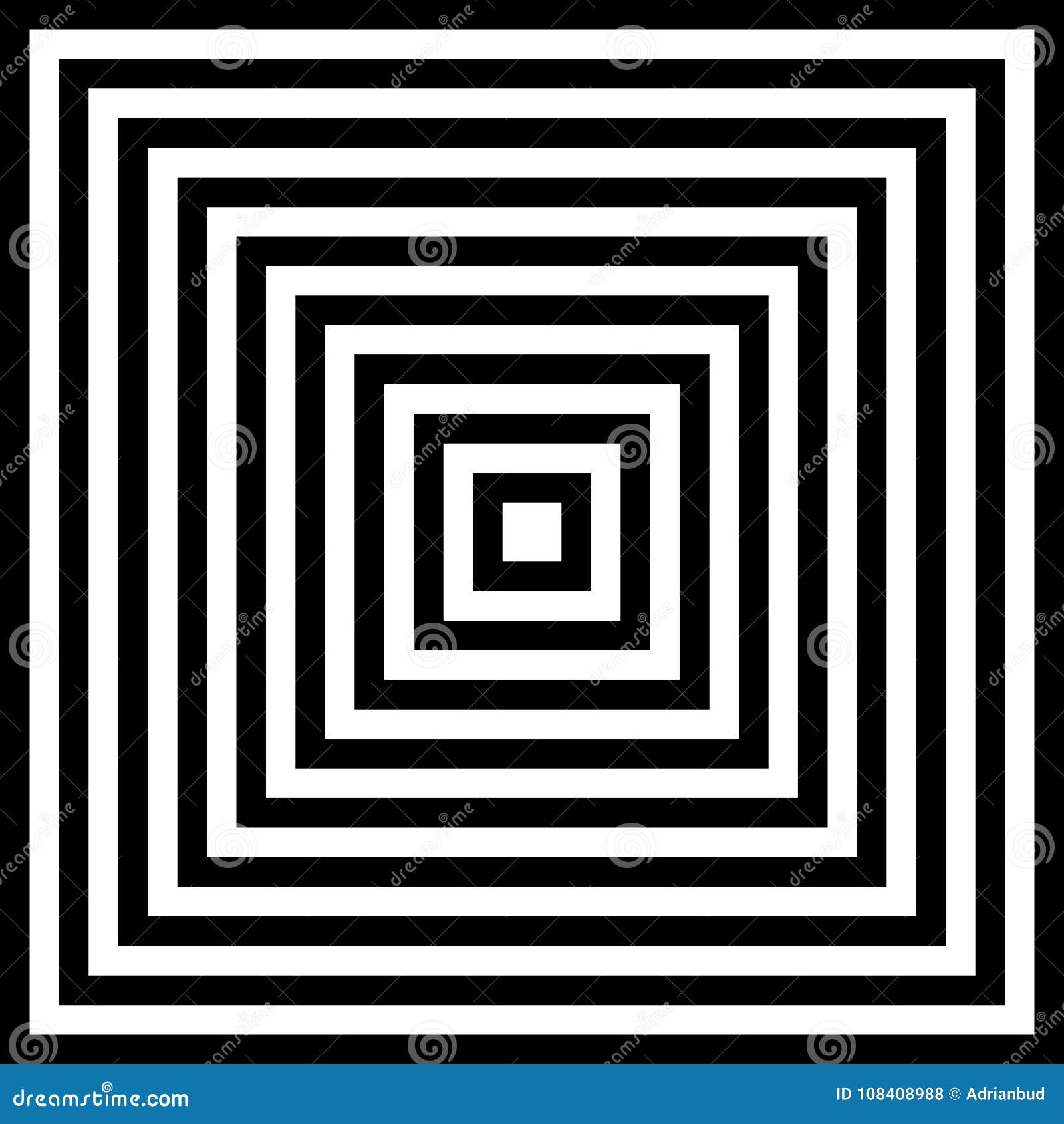 Perfect Square in Square Descending Shape Stock Vector - Illustration ...