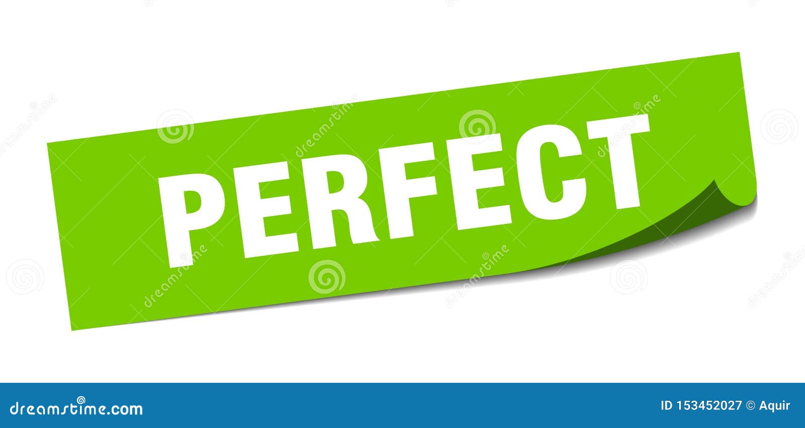 Perfect sticker. stock vector. Illustration of square - 153452027