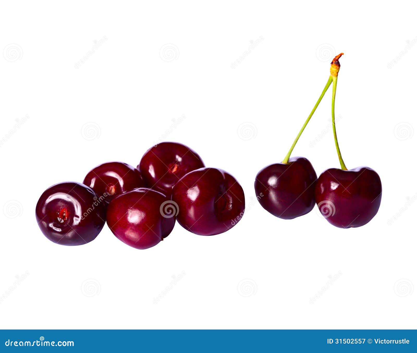 Perfect Sweet Cherries Isolated Stock Image - Image of freshness ...