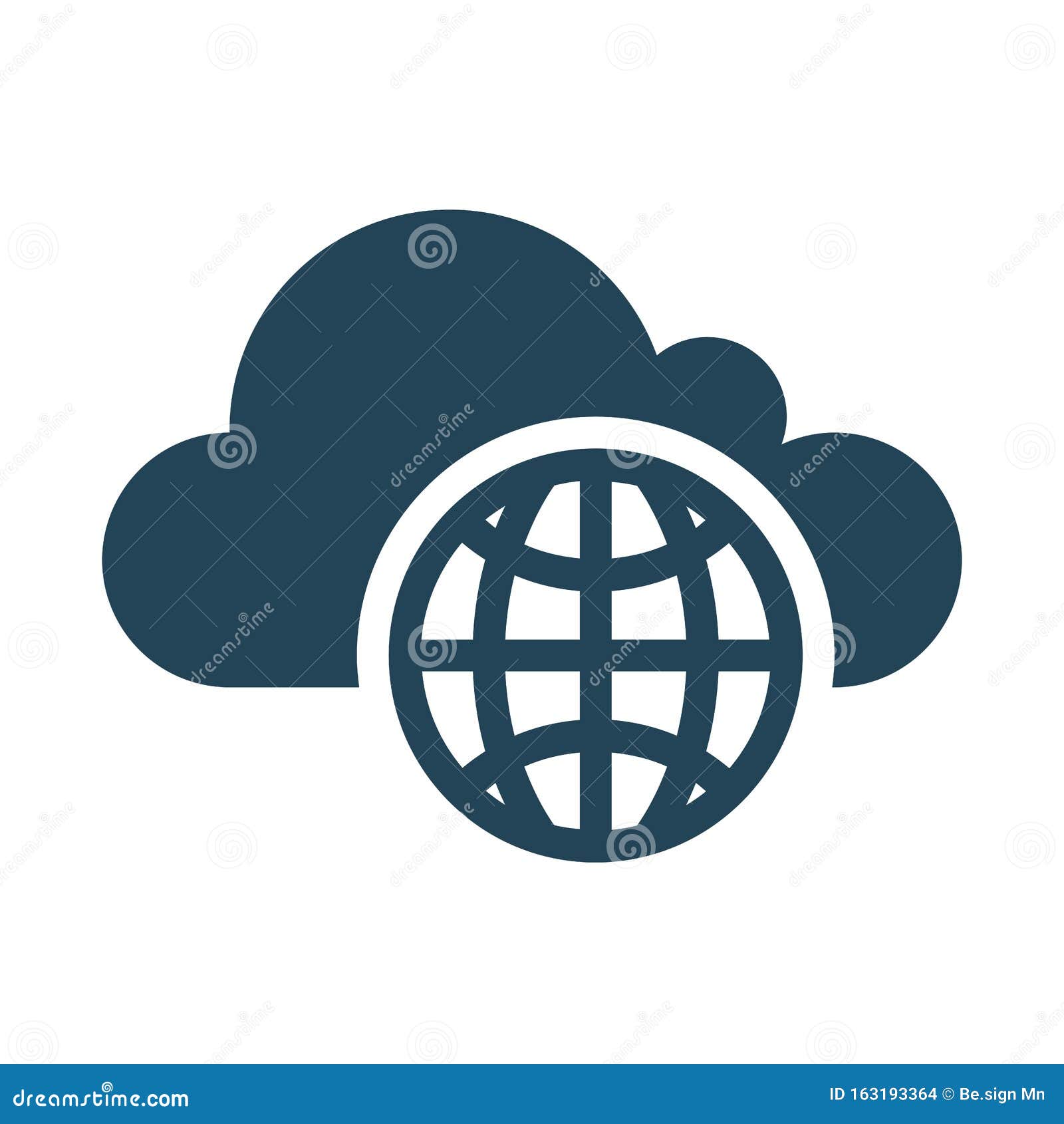 Public Cloud Web Service. Cloud Computing Icon. Stock Illustration ...