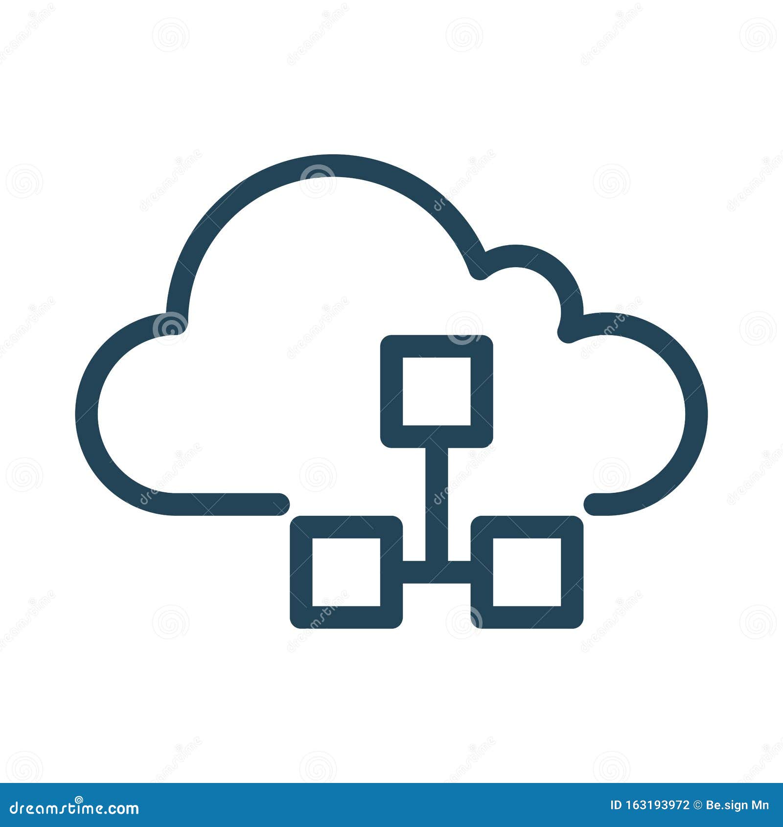 Cloud Network Service. Cloud Computing Icon. Stock Vector ...