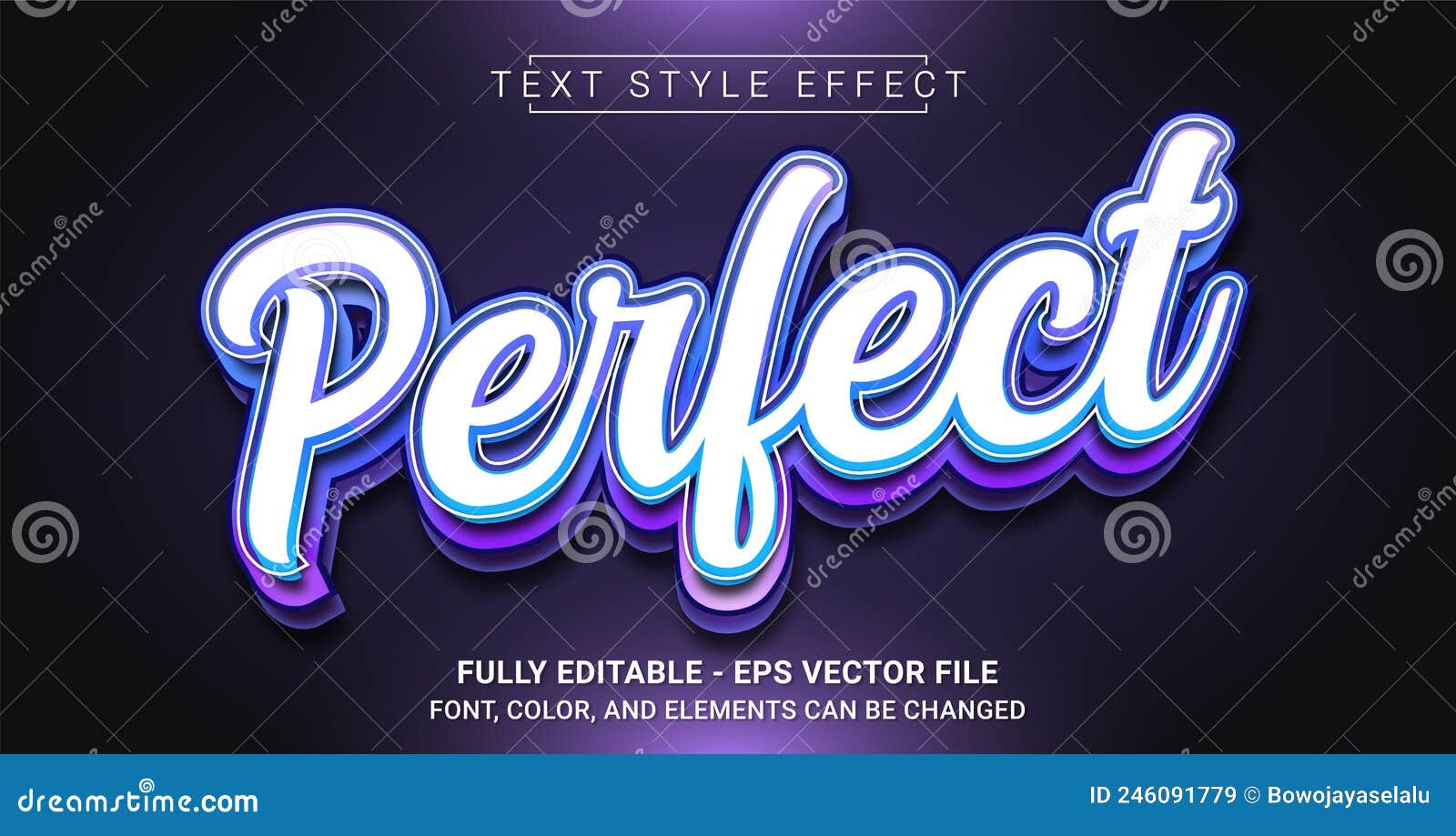 Perfect Text Style Effect. Editable Graphic Text Template Stock Vector ...