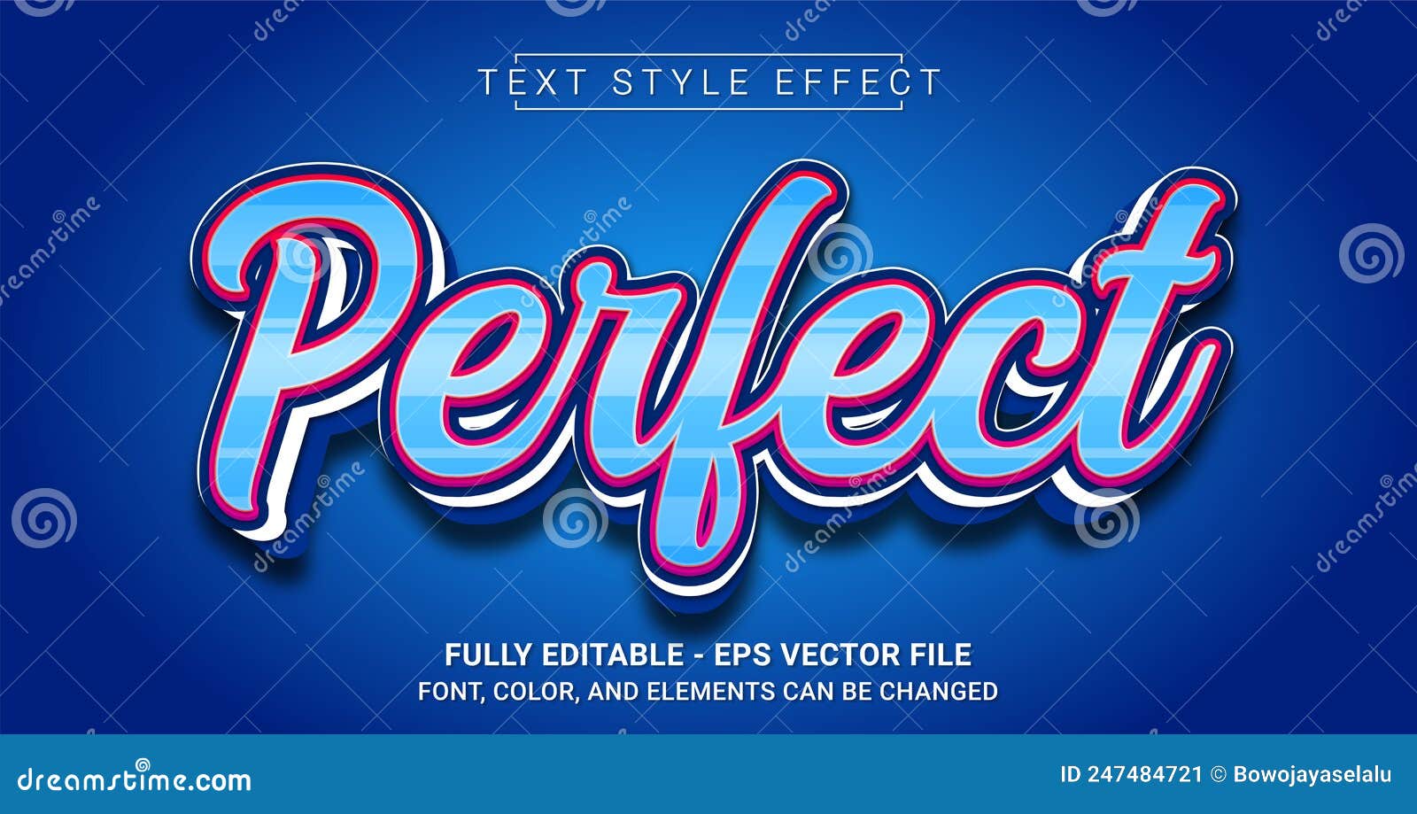 Perfect Text Style Effect. Editable Graphic Text Template Stock Vector ...