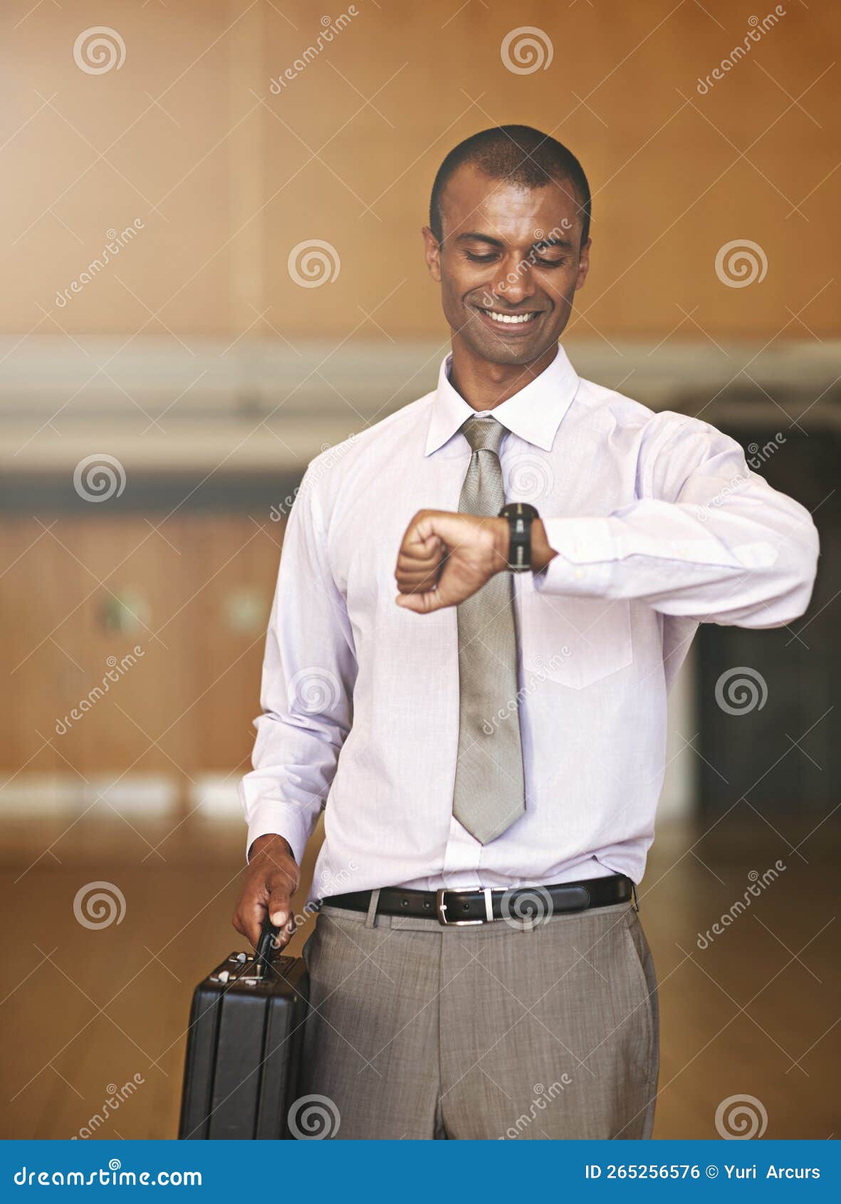 Perfect Timing. a Businessman Checking the Time. Stock Photo - Image of ...