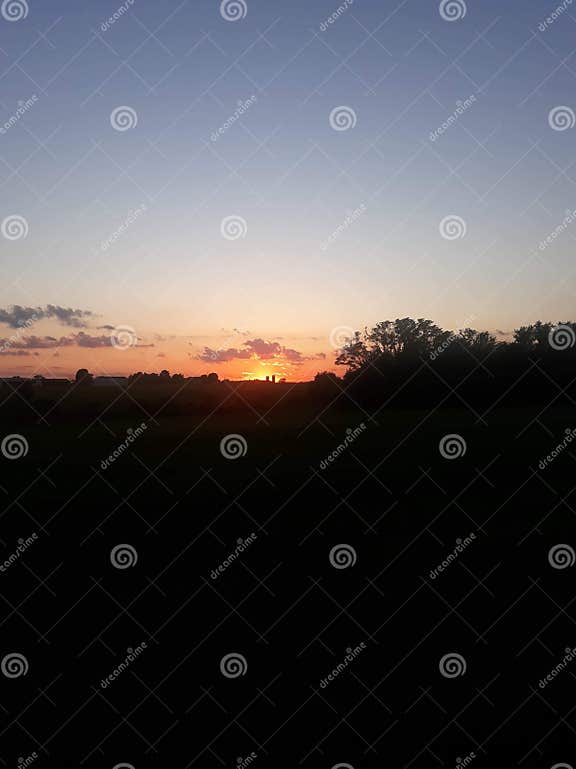 Perfect Timing Summer Sunset Stock Image - Image of timing, nature ...