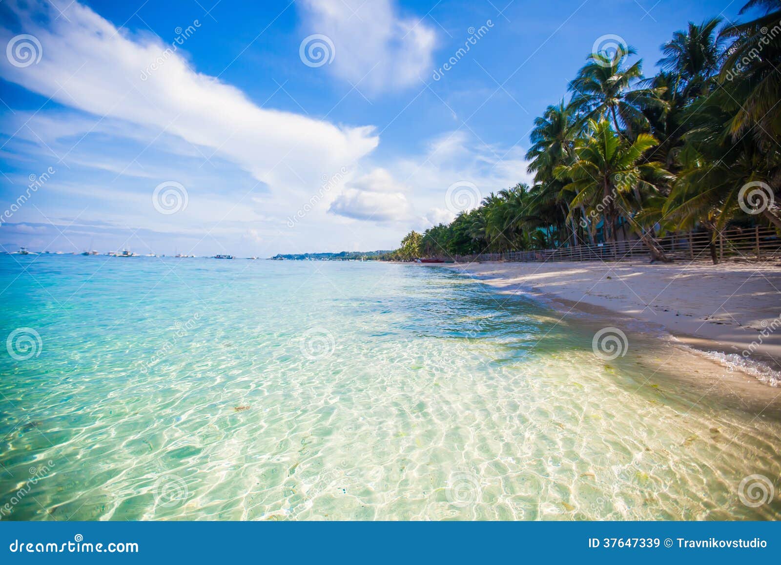 Perfect Tropical Beach with Turquoise Water and Stock Image - Image of ...