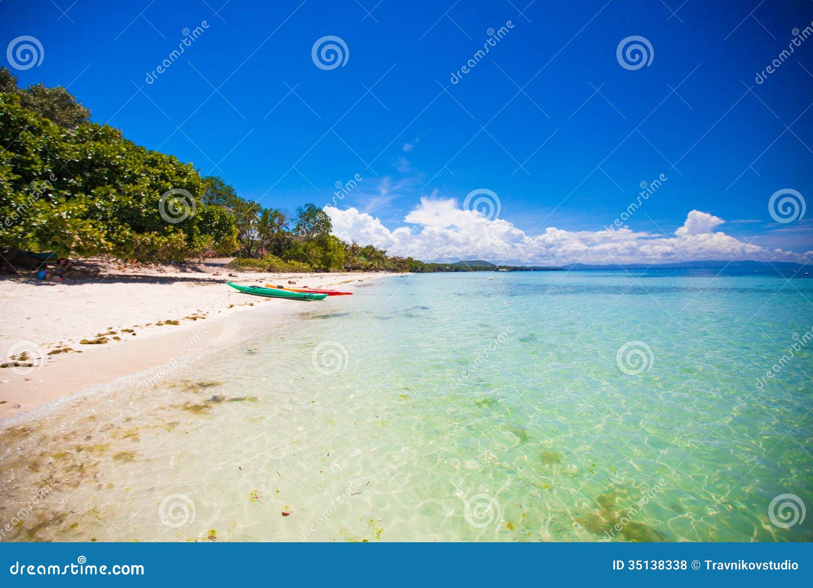 Perfect Tropical Beach with Turquoise Water Stock Photo - Image of ...