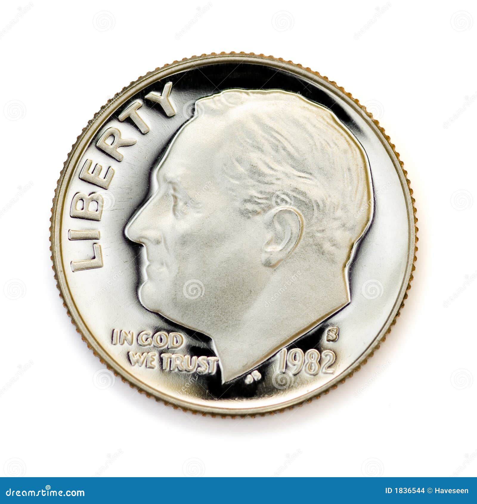 Perfect uncirculated dime stock photo. Image of cent, finance - 1836544