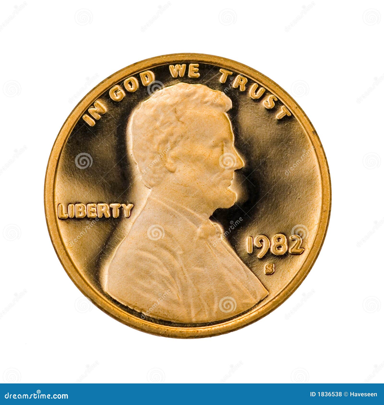 Perfect Uncirculated One Cent Coin Stock Photo - Image of cent ...
