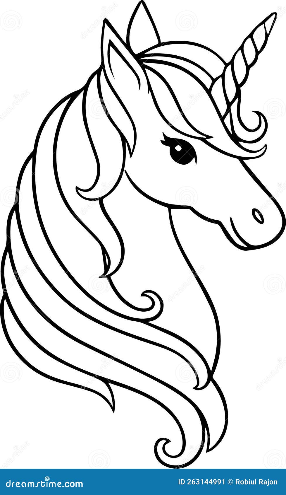 Unicorn Vector stock vector. Illustration of cartoon - 263144991