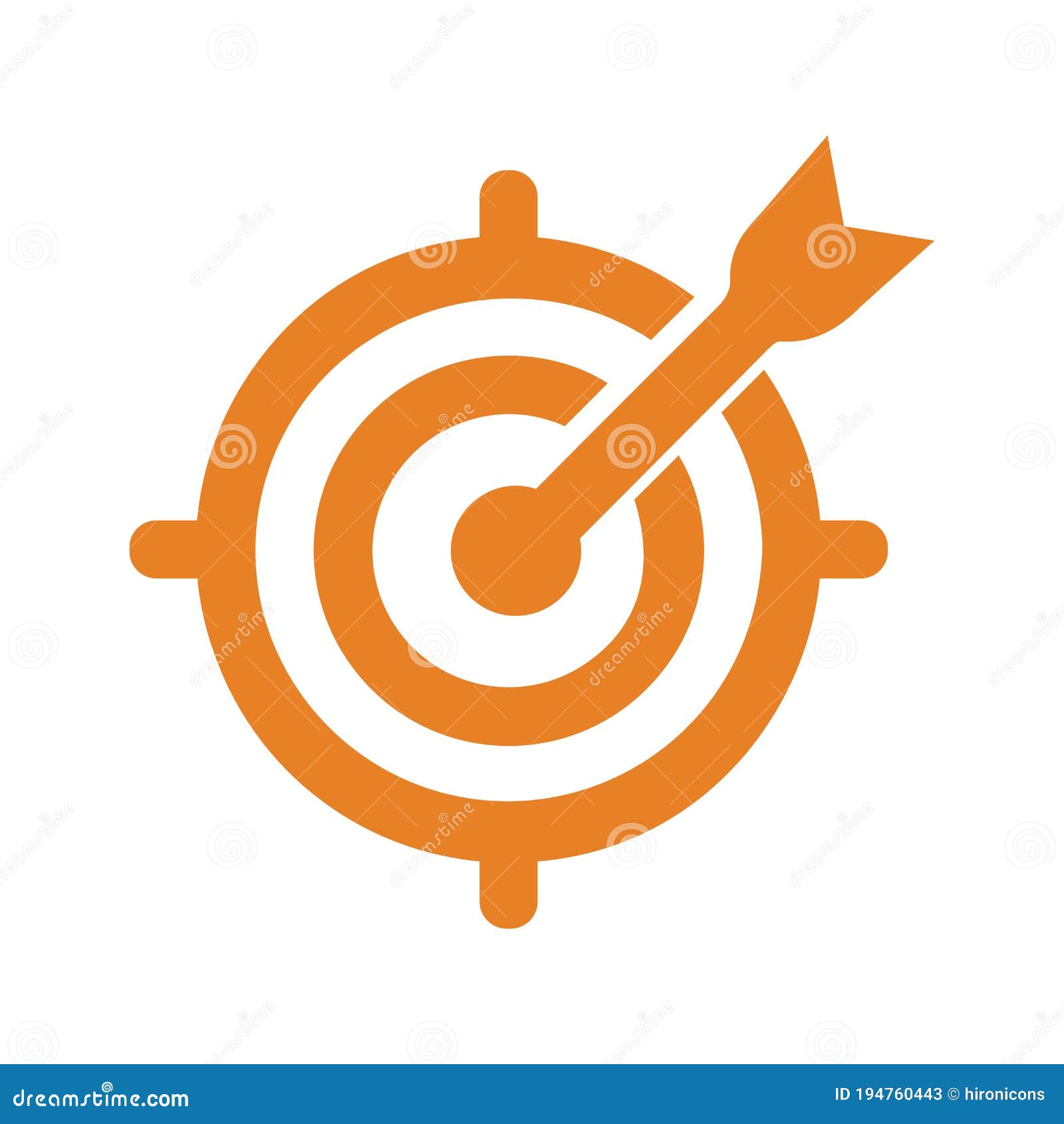 Business Goal, Target Icon / Orange Color Vector Stock Vector ...