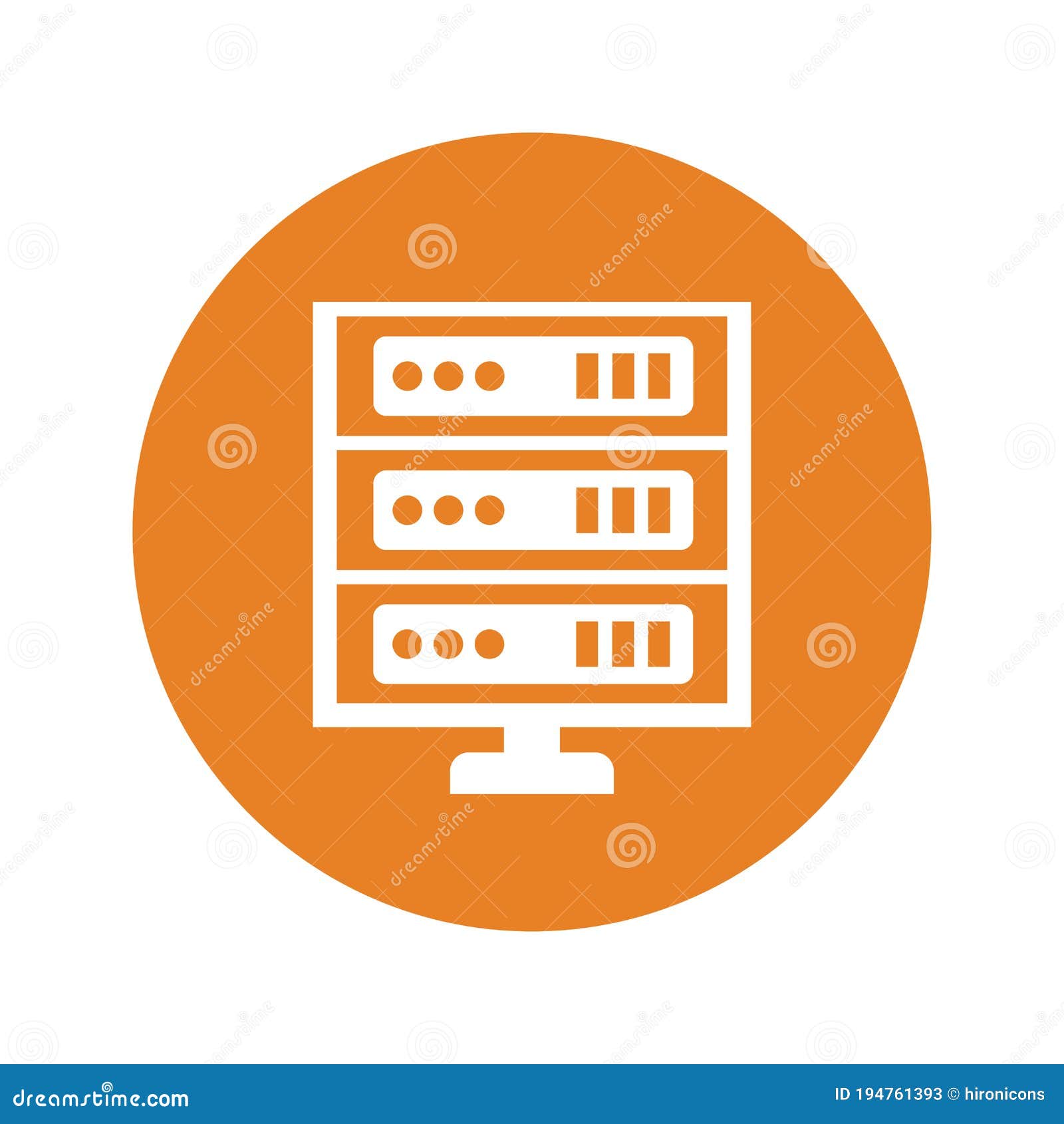 Database, Server, Storage Icon / Orange Vector Stock Vector ...