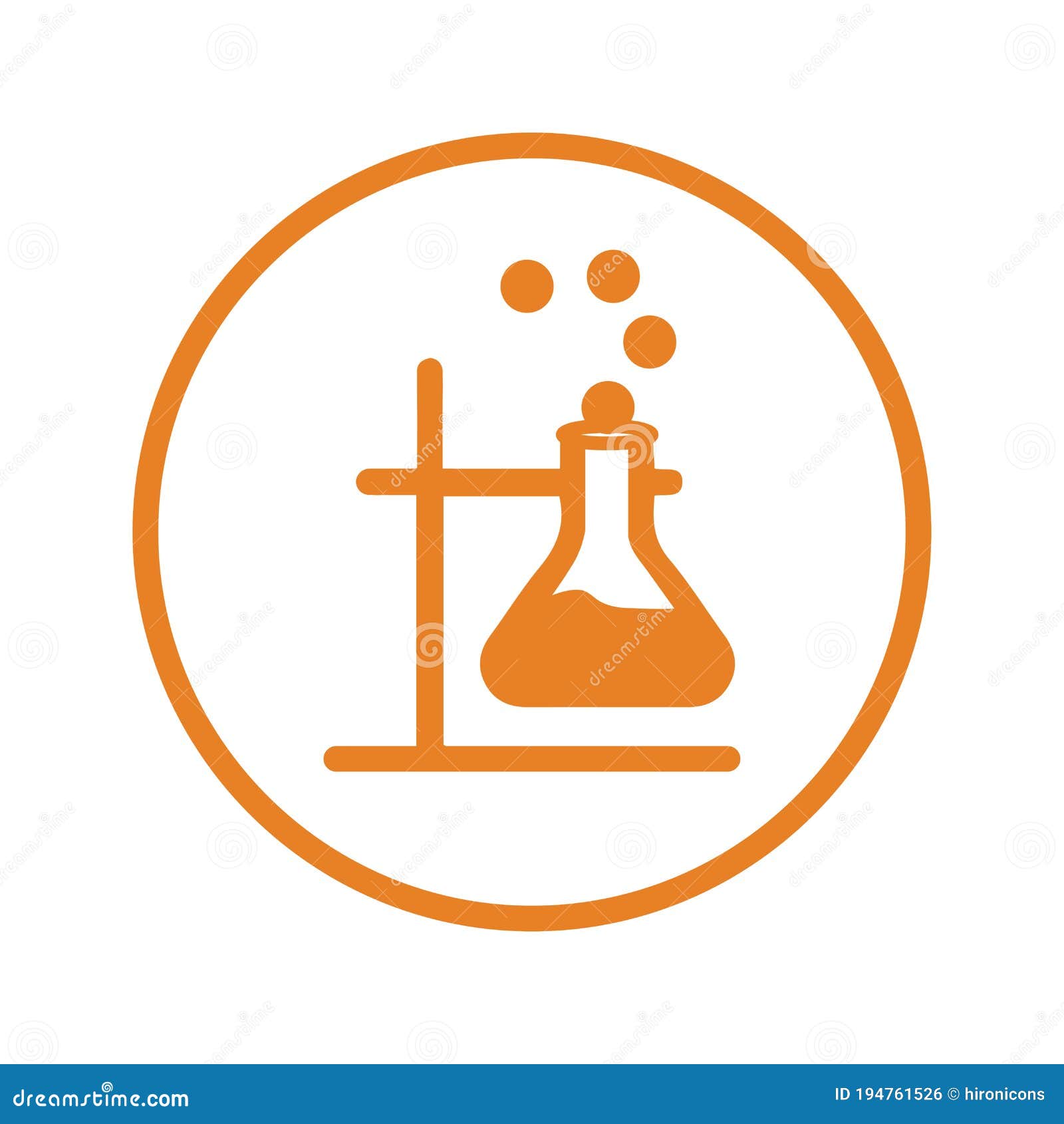 Laboratory, Experiment, Test Icon / Orange Version Stock Vector ...