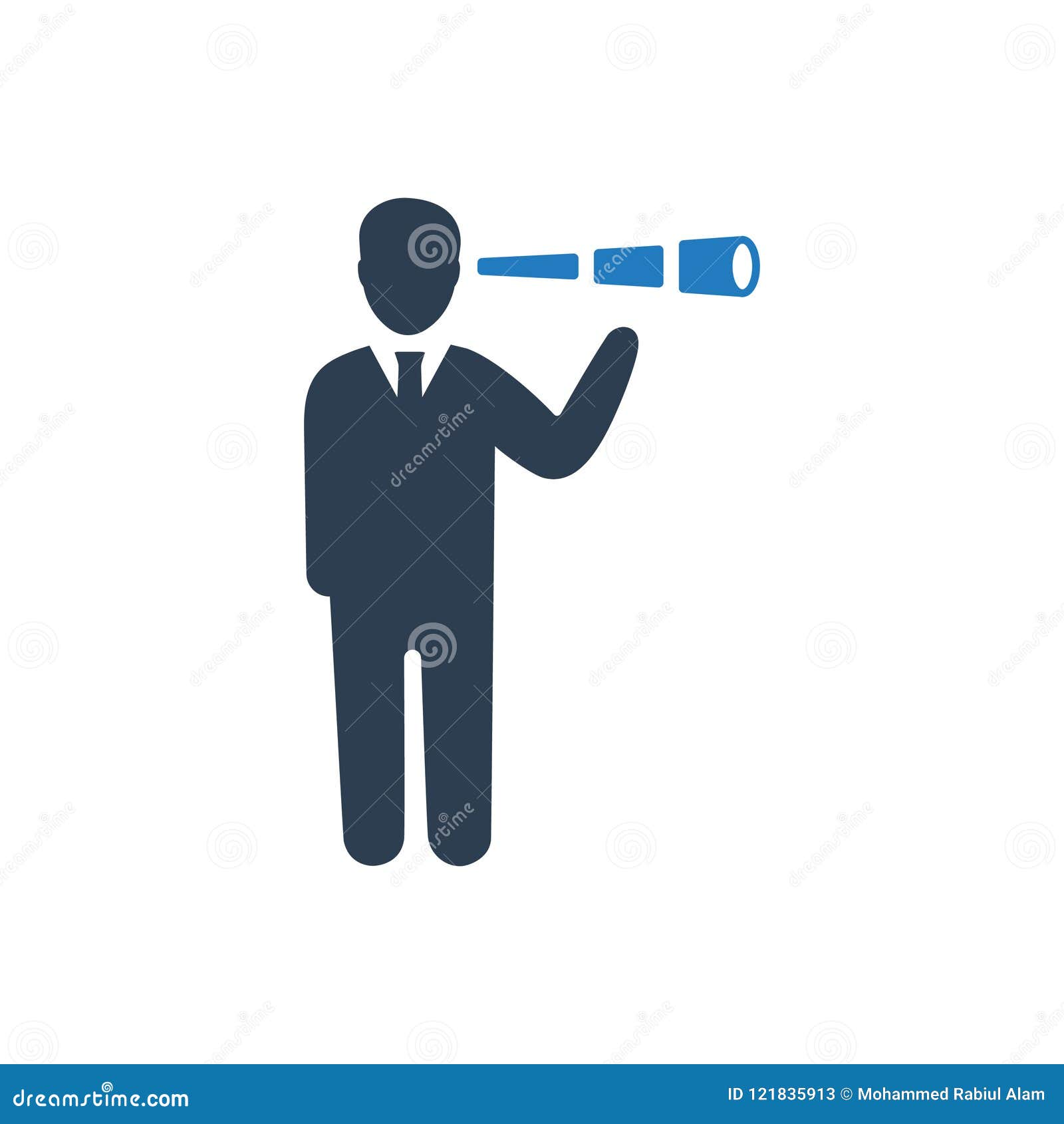Business Vision Icon stock illustration. Illustration of telescope ...