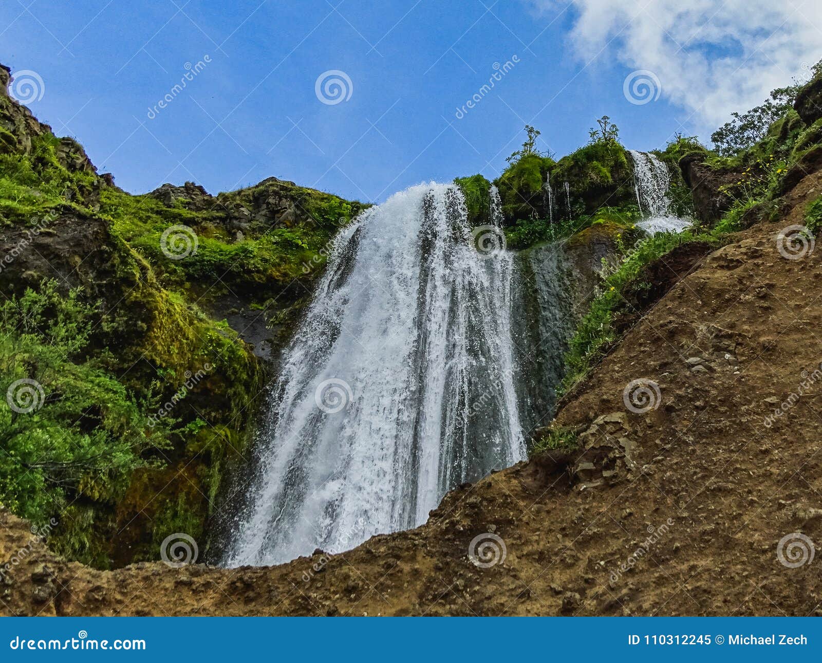 View of Famous Powerful Gljufrabui Cascade in Iceland Stock Image ...