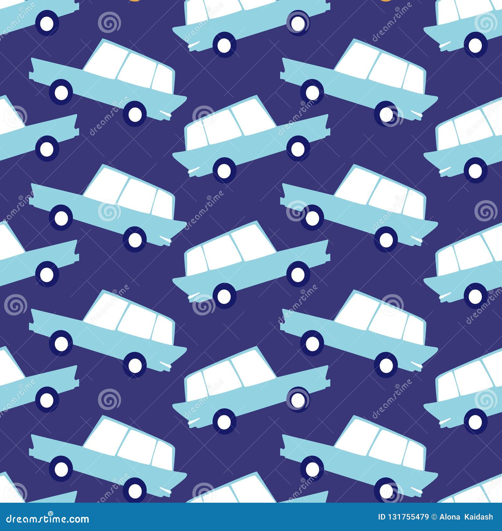 Amazing Seamless Vintage Car Pattern.Vector Seamless Pattern with Cars ...