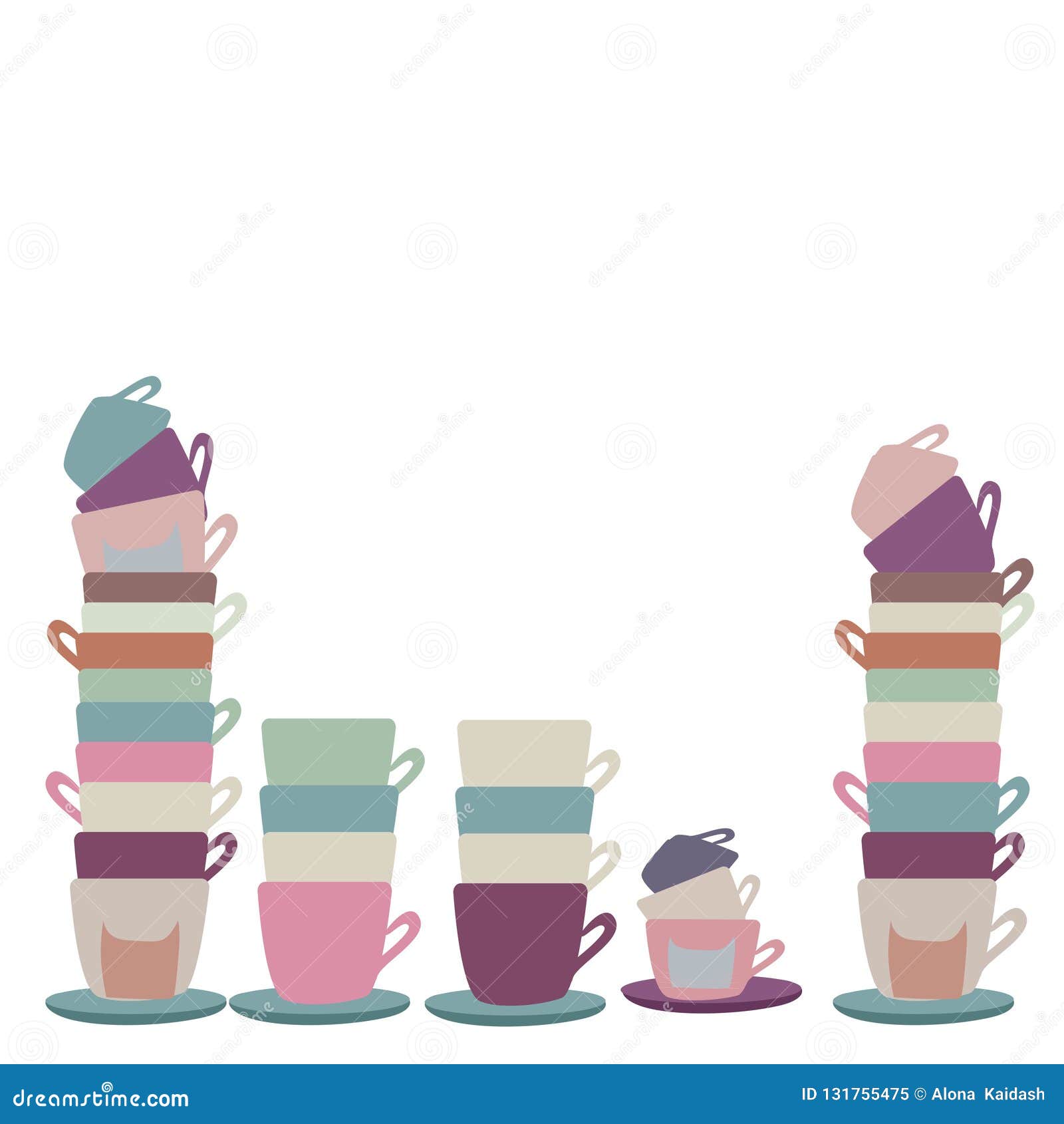 Amazing Vintage Cup Illustration.Vector Illustration with Cup Stock ...