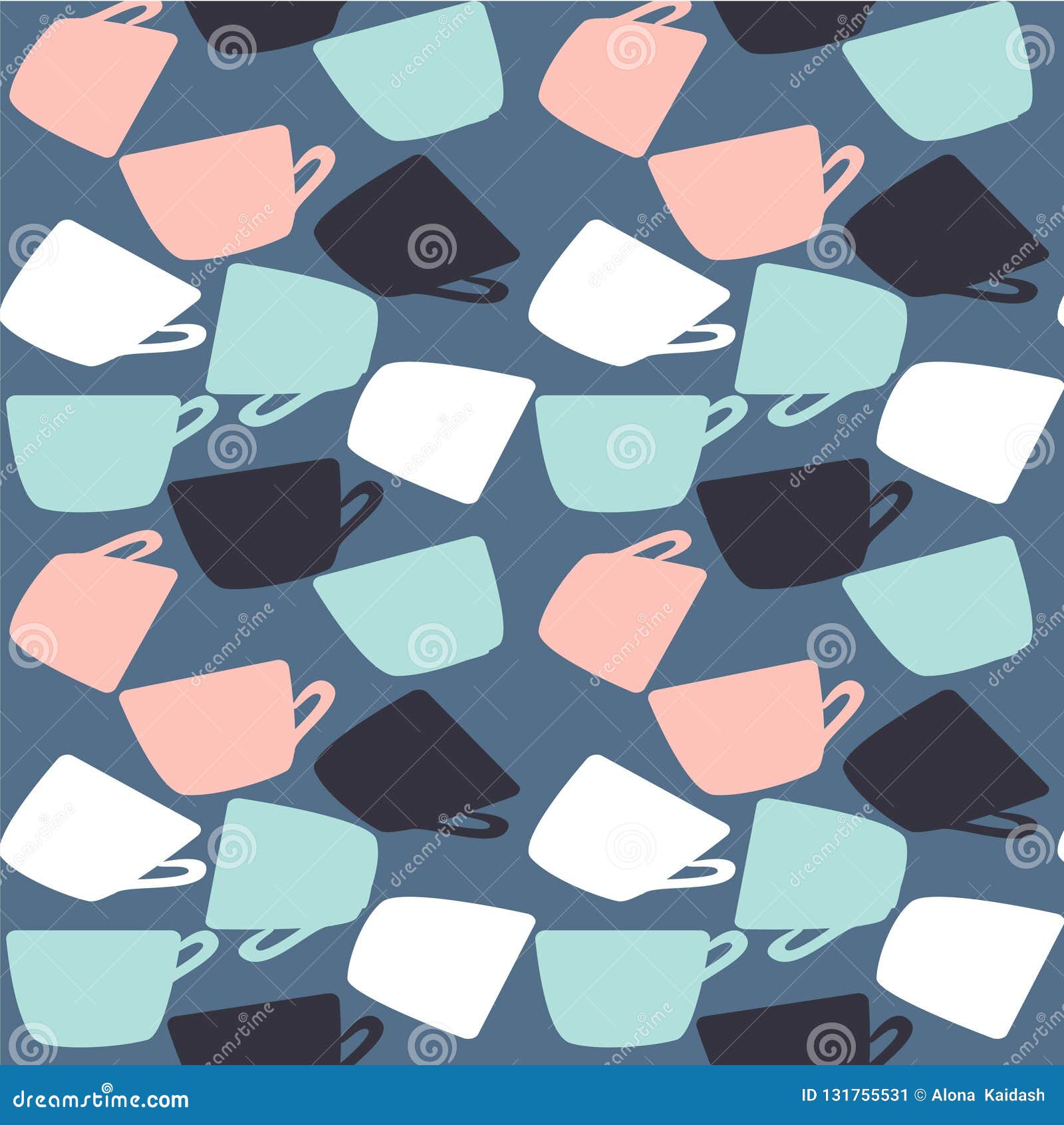 Amazing Vintage Cup Illustration.Vector Illustration with Cup Stock ...