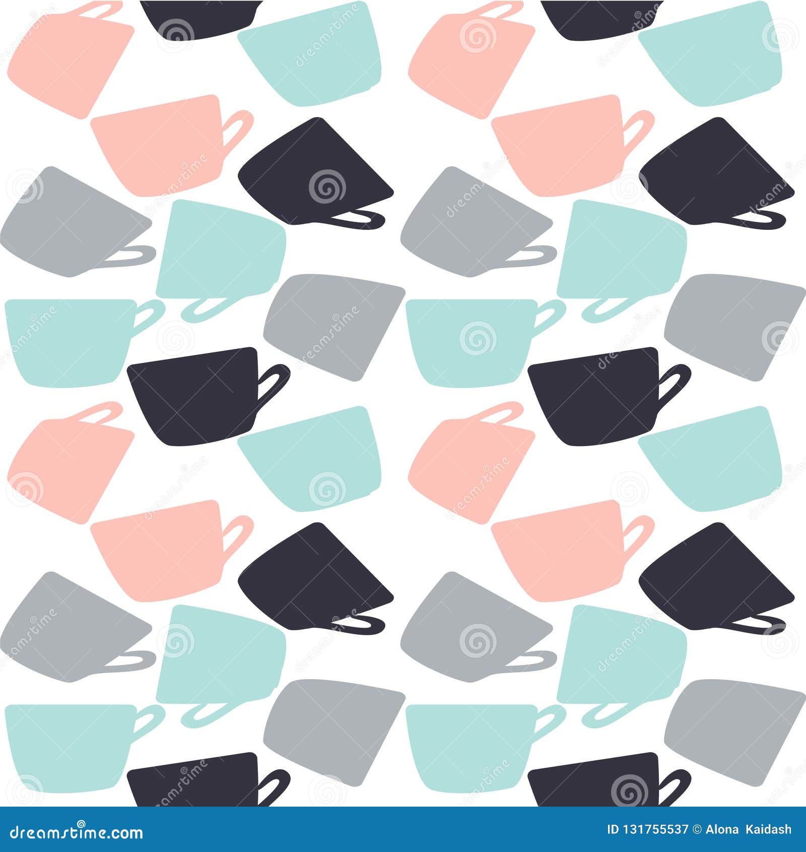 Amazing Vintage Cup Illustration.Vector Illustration with Cup Stock ...